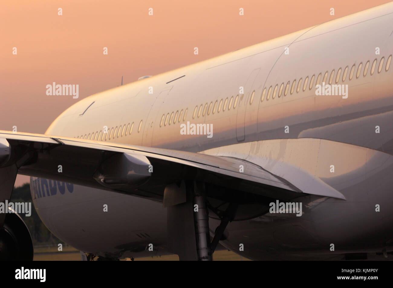 trailing-edge of the wing and boat-fairings of the Airbus A340-642 ...