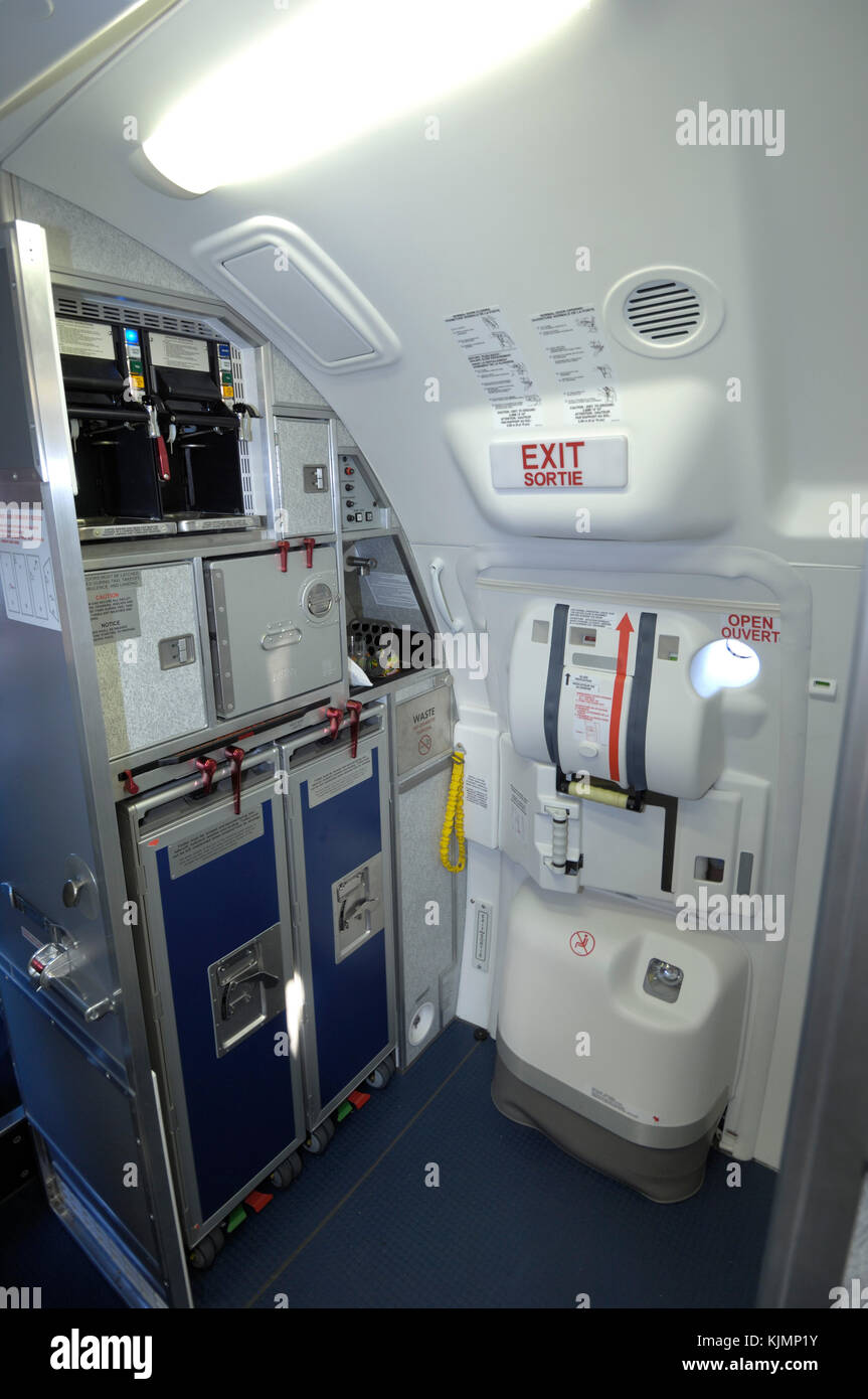galley in the Embraer 190-100IGW at the 2006 Farnborough Stock Photo ...