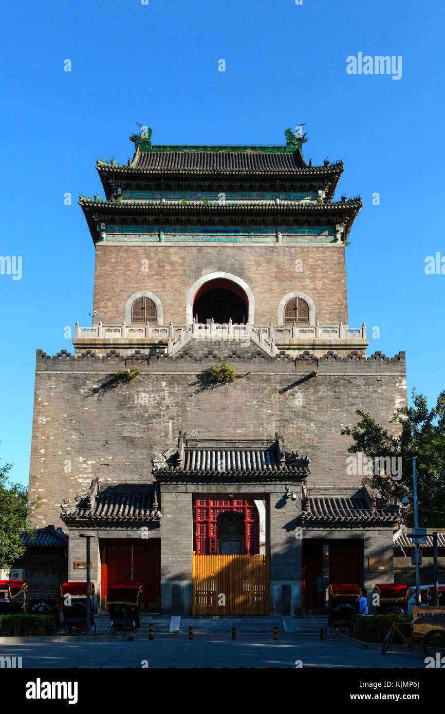 Clock tower in the ancient Chinese city, shot in Beijing Stock Photo ...