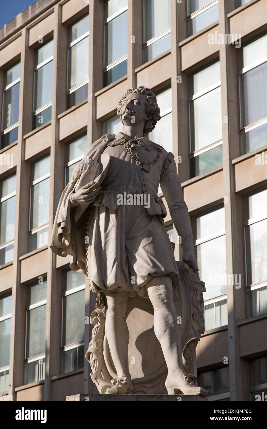 Statue of the Flemish Baroque artist Antoon van Dyck in Antwerp ...