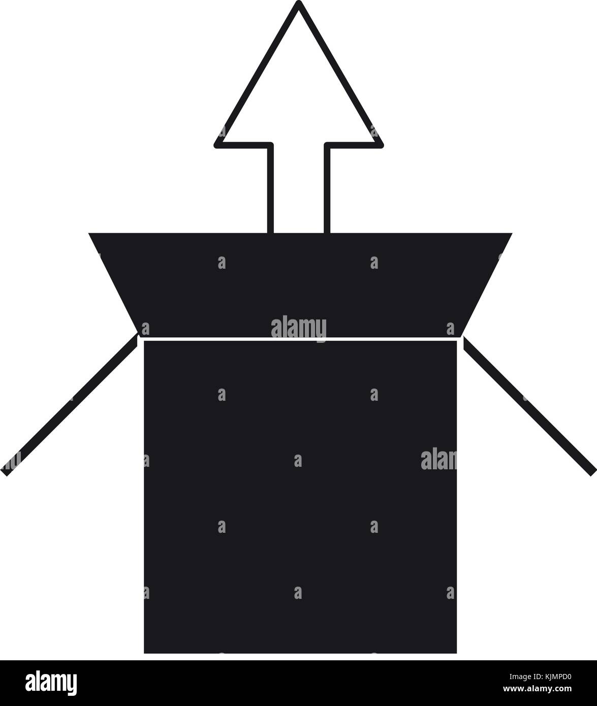 cardboard box with arrow icon Stock Vector Image & Art - Alamy