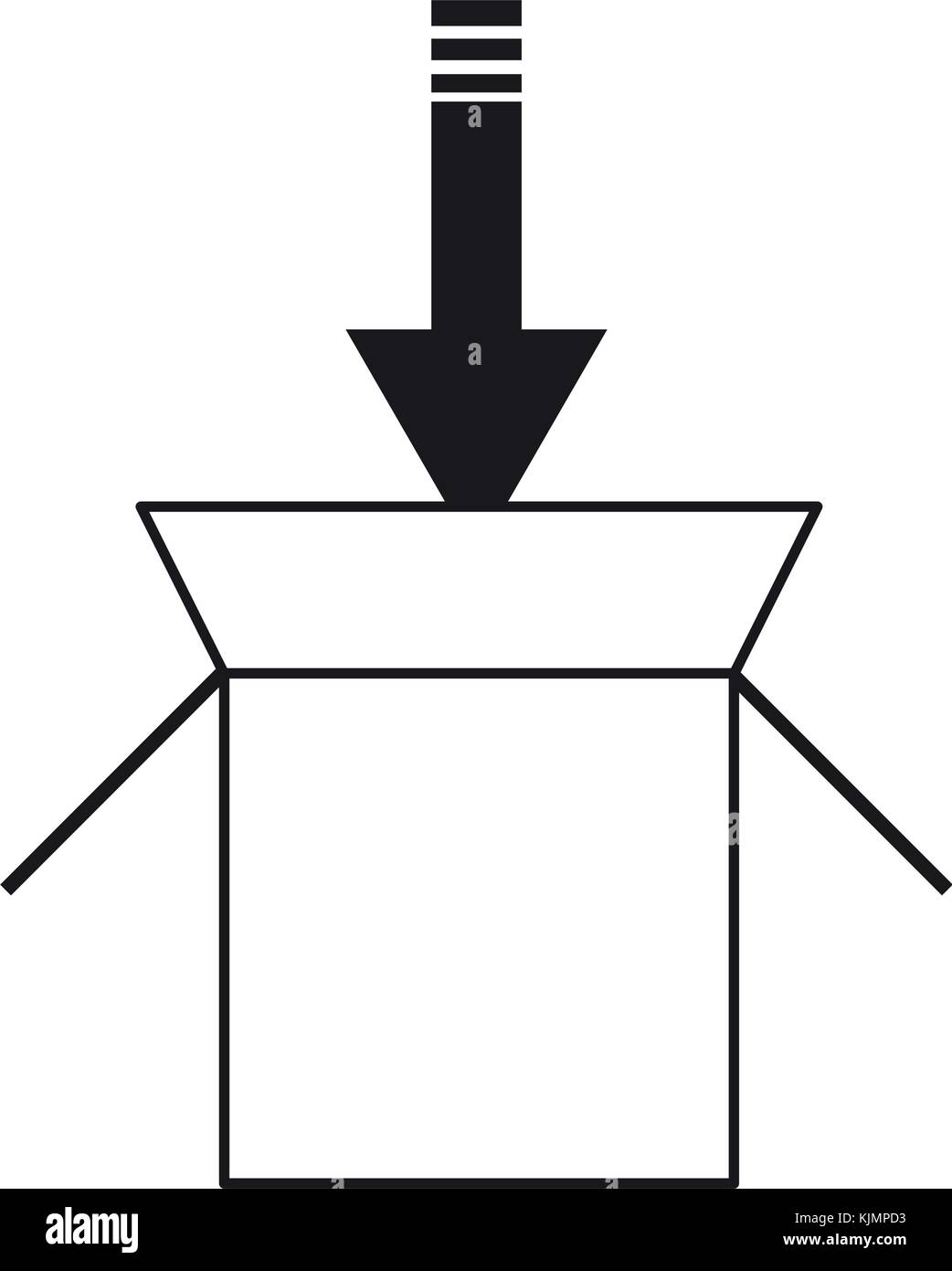 cardboard box with arrow icon Stock Vector Image & Art - Alamy