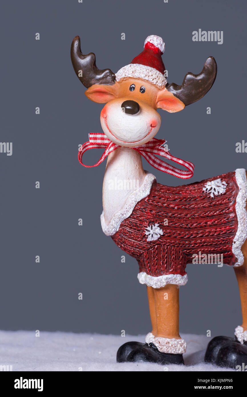Reindeer themed Christmas ornaments Stock Photo - Alamy
