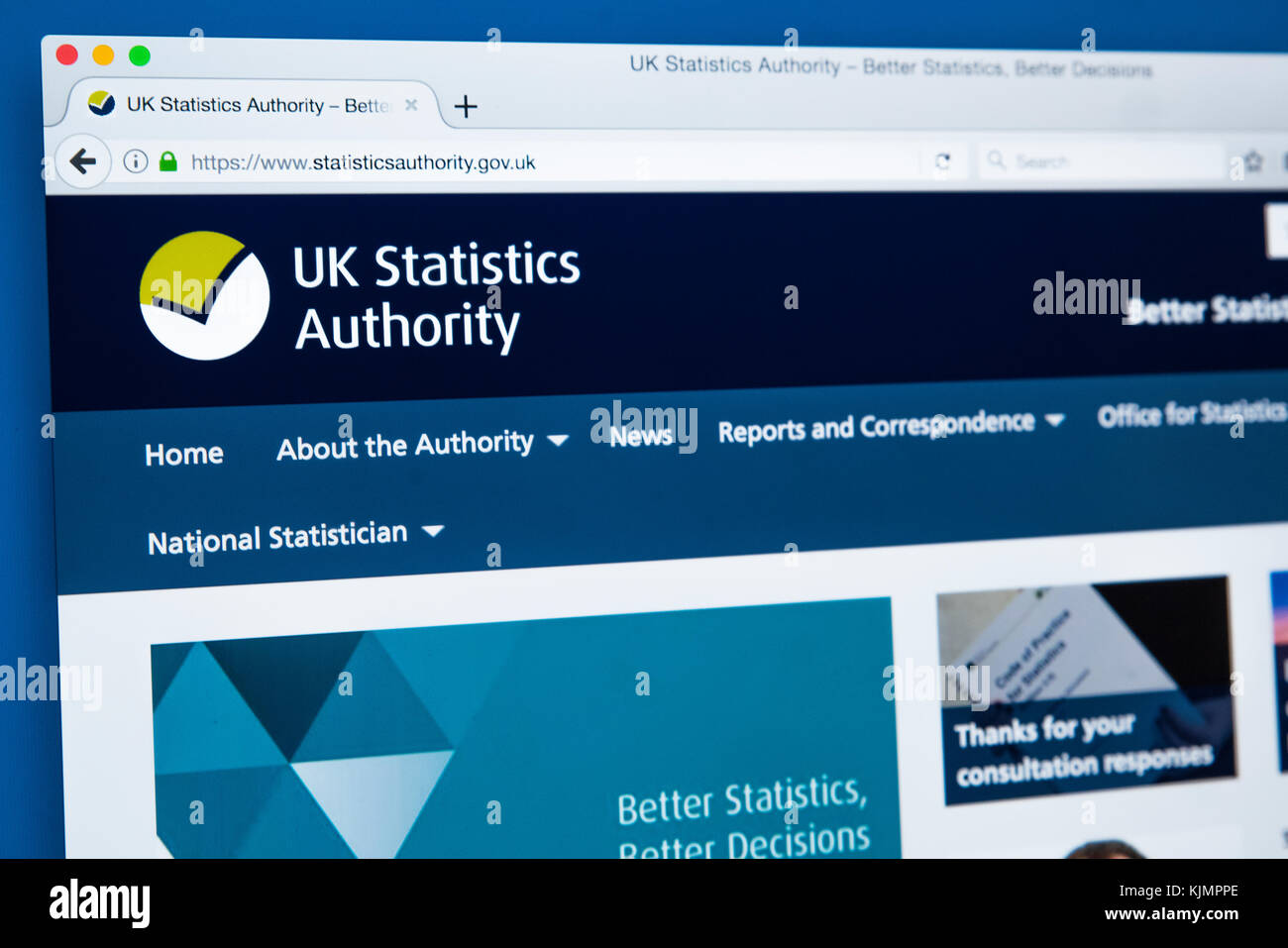 LONDON, UK - NOVEMBER 17TH 2017: The homepage of the official website ...