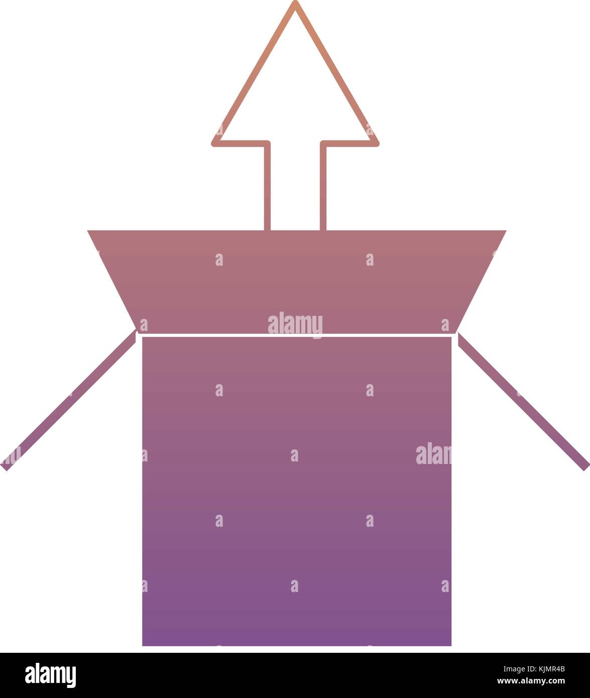 cardboard box with arrow icon Stock Vector Image & Art - Alamy