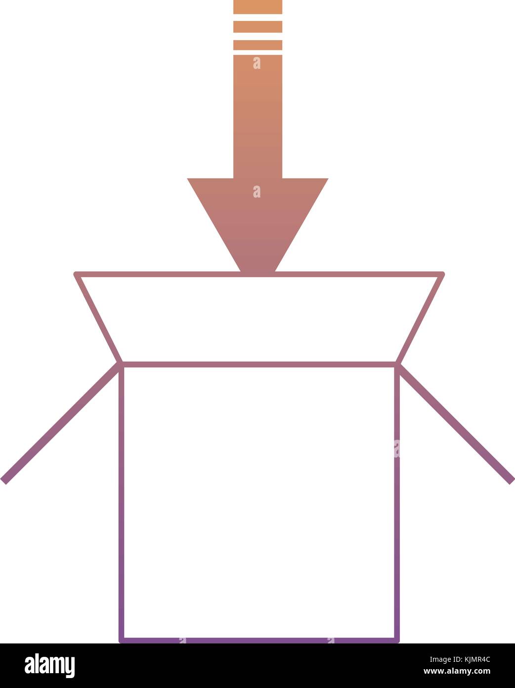 cardboard box with arrow icon Stock Vector Image & Art - Alamy