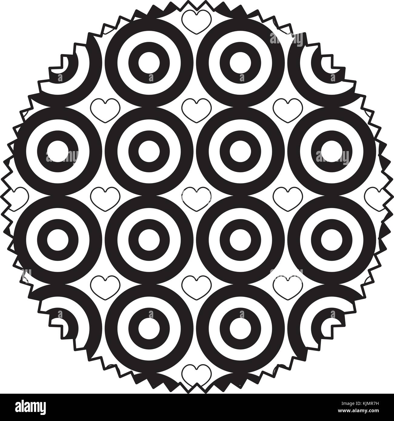 Isolated pattern circle design Stock Vector Image & Art - Alamy