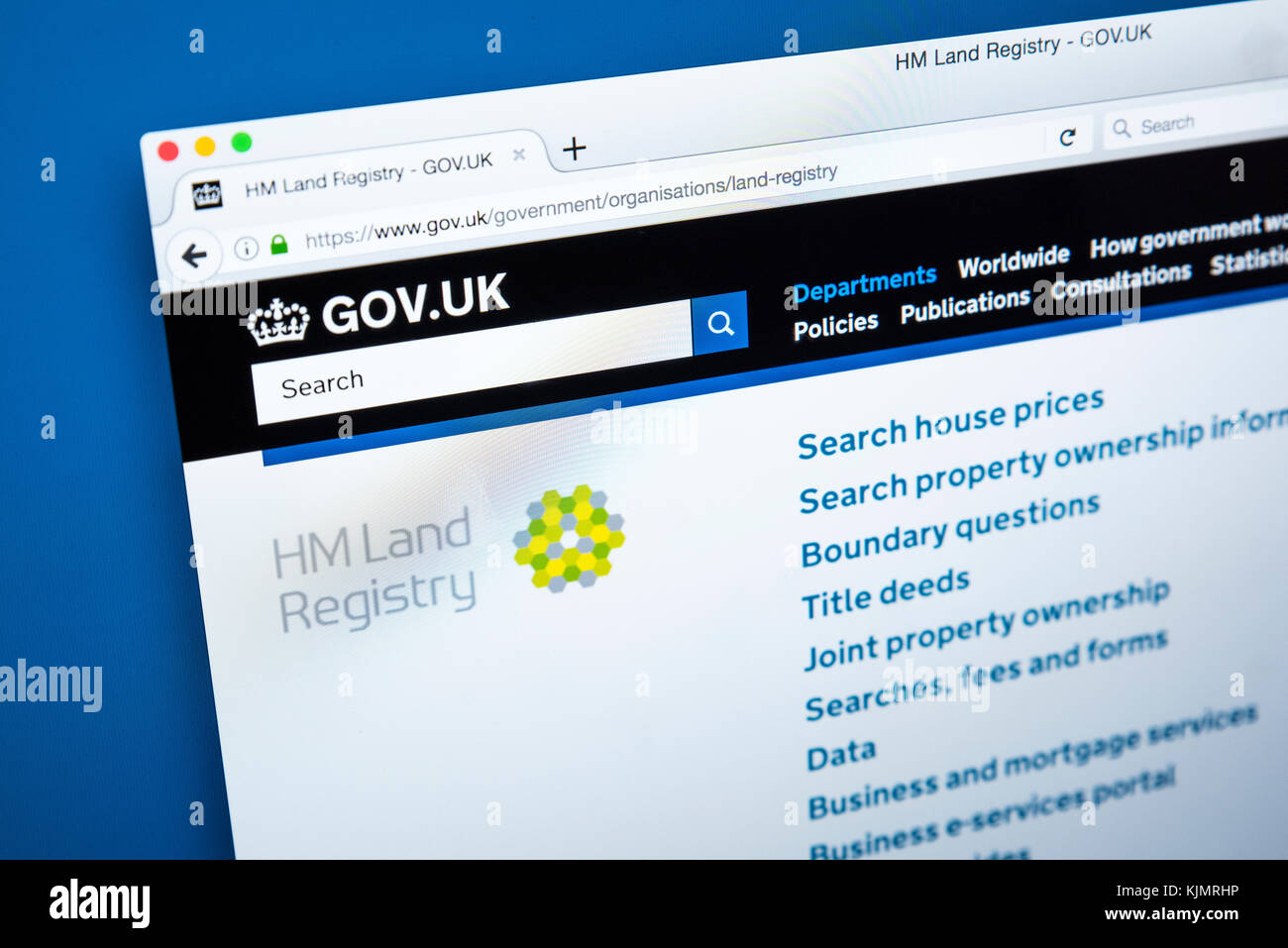 LONDON, UK - NOVEMBER 17TH 2017: The homepage of the official website ...
