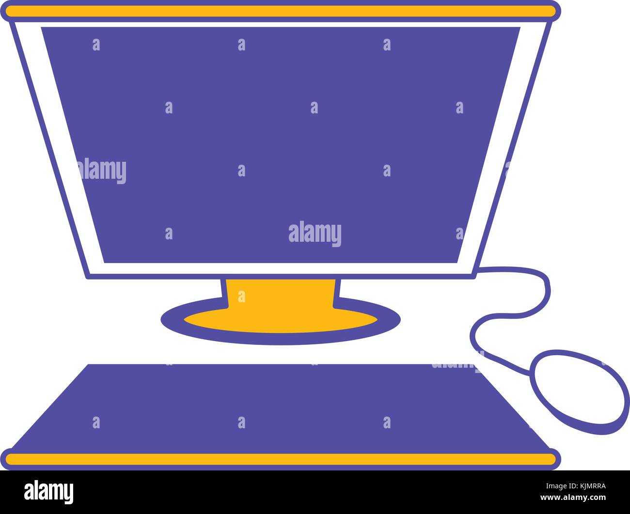 Computer With Keyboard And Mouse Icon Stock Vector Image And Art Alamy