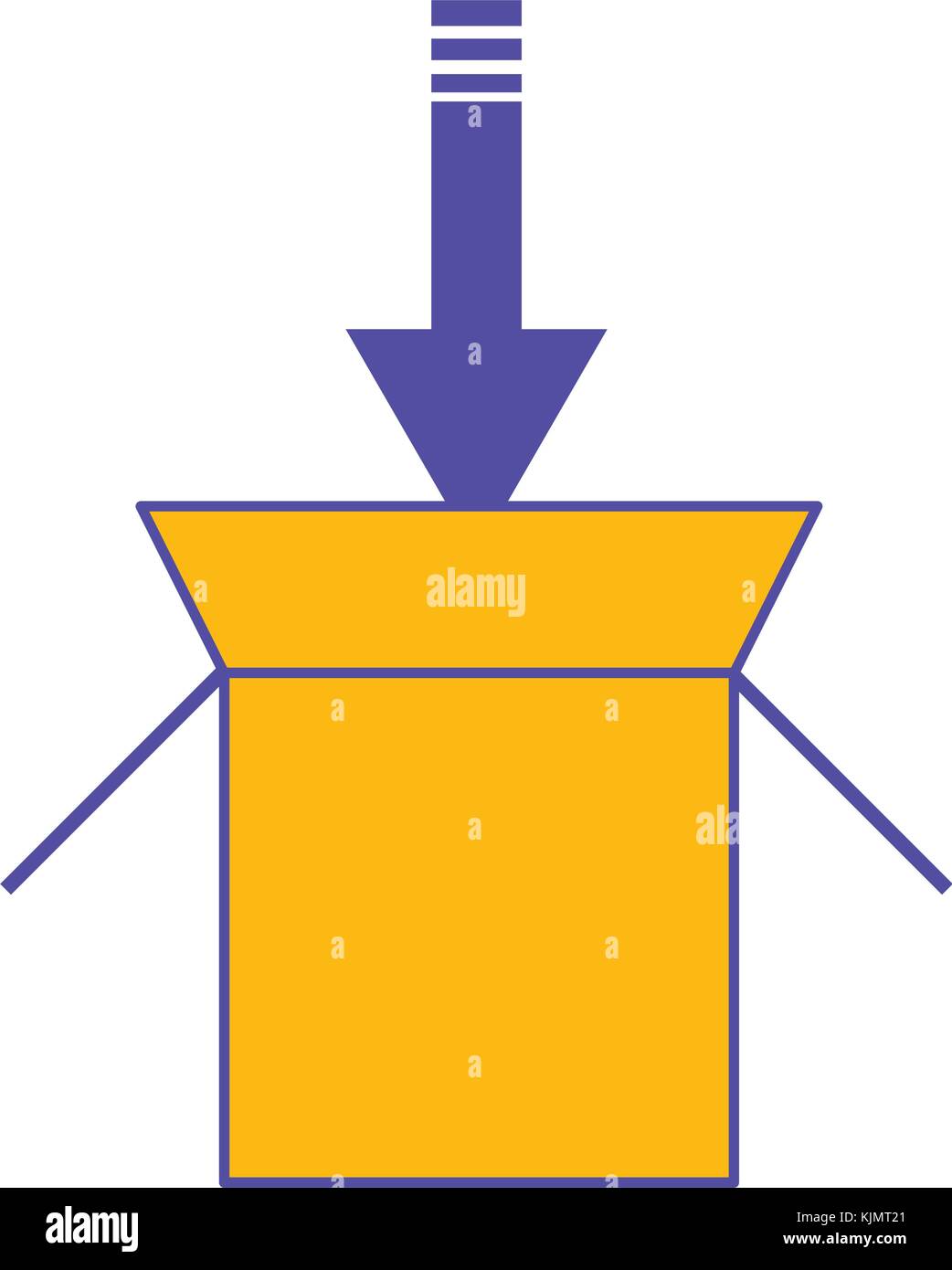 cardboard box with arrow icon Stock Vector Image & Art - Alamy