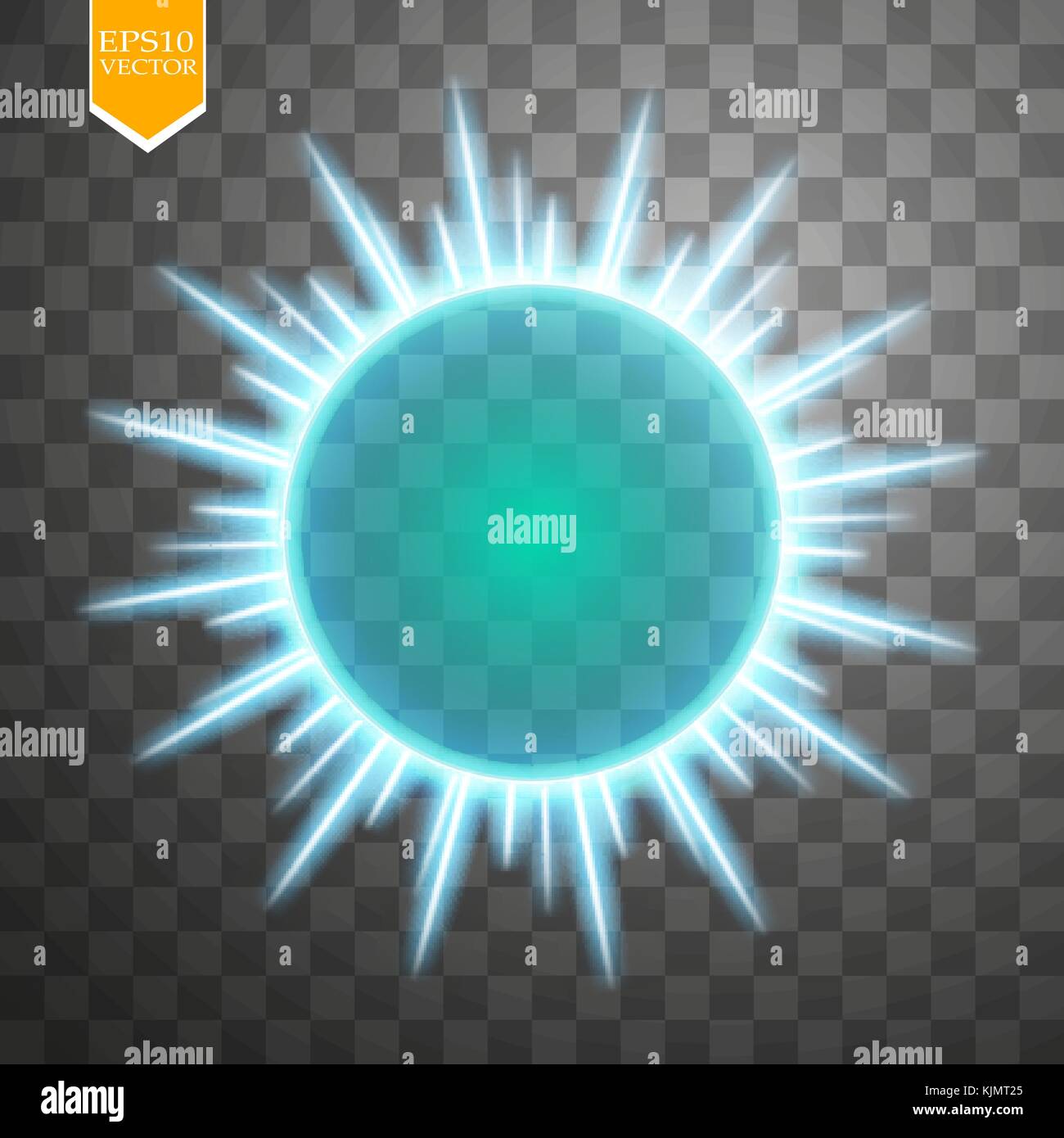 Abstract blue energy ring on transparent background. Sun Stock Vector ...