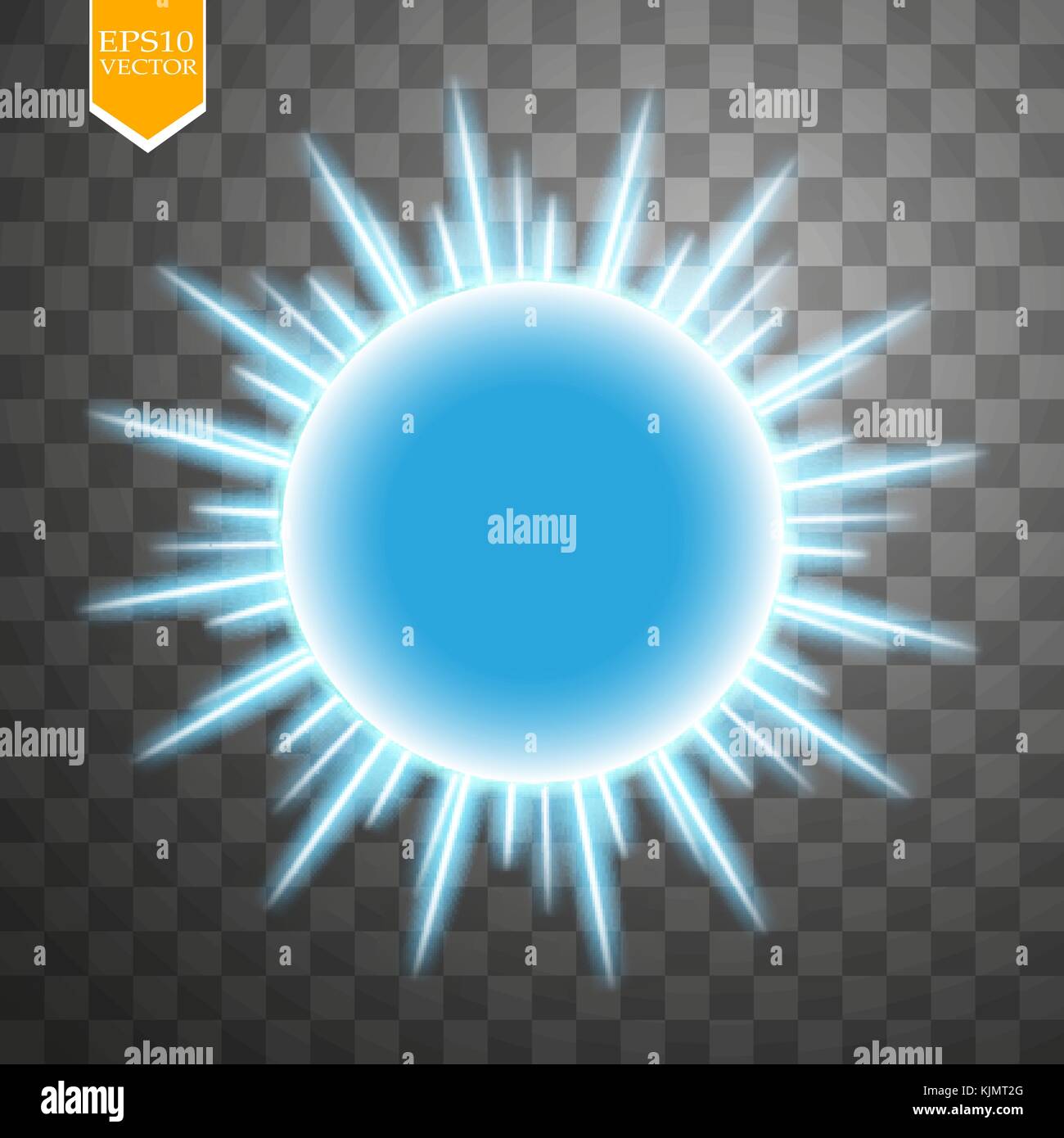 Abstract blue energy ring on transparent background. Sun Stock Vector ...