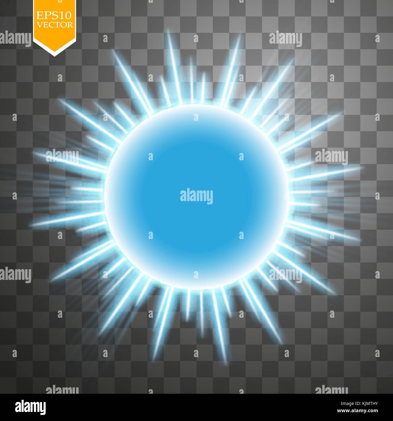 Abstract blue energy ring on transparent background. Sun Stock Vector ...