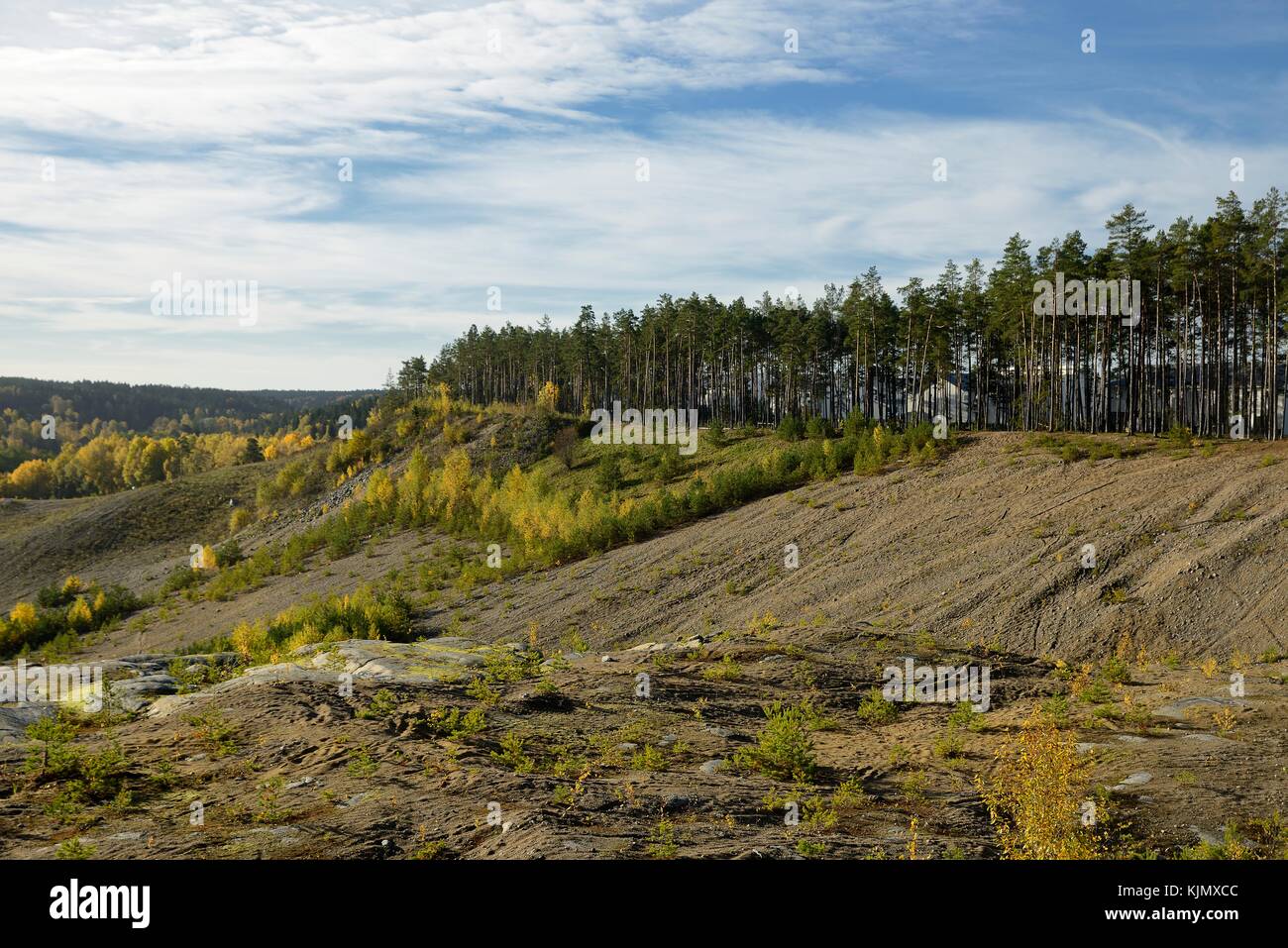 Stone quarry landscape Stock Photo - Alamy