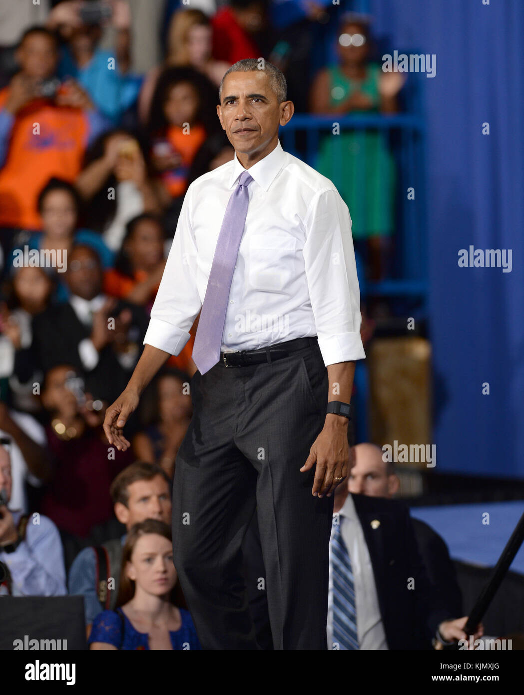 MIAMI GARDENS, FL - OCTOBER 20: U.S. President Barack Obama speaks at a ...