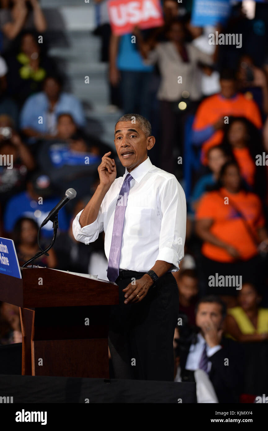 MIAMI GARDENS, FL - OCTOBER 20: U.S. President Barack Obama speaks at a ...
