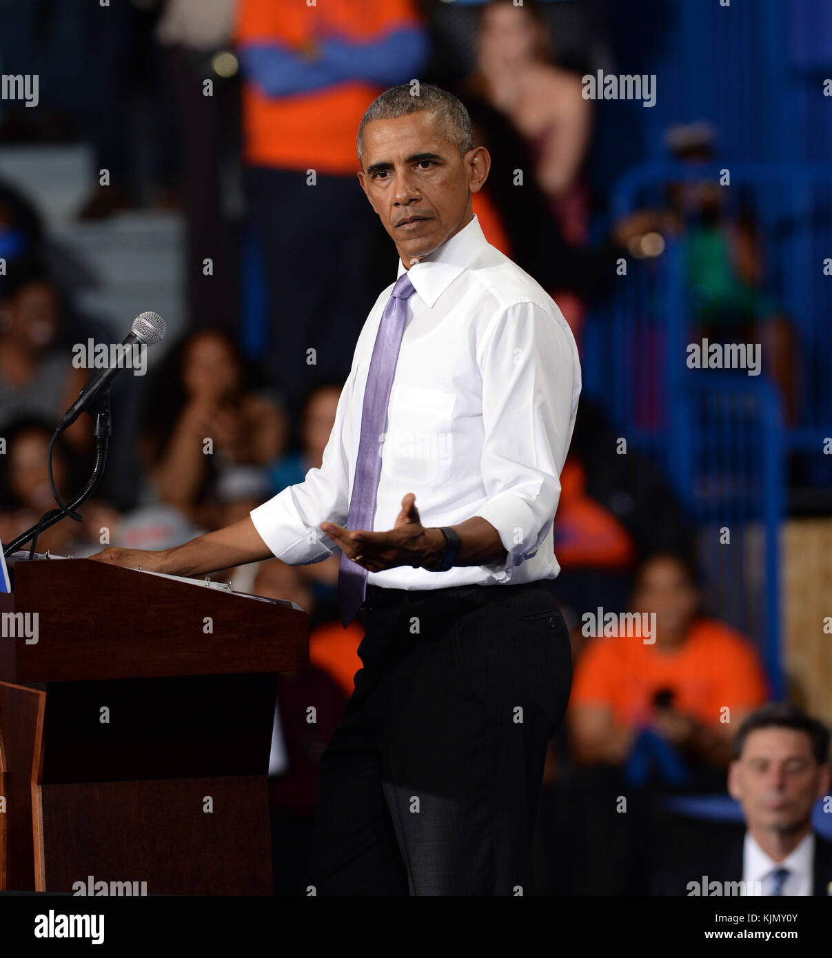 MIAMI GARDENS, FL - OCTOBER 20: U.S. President Barack Obama speaks at a ...