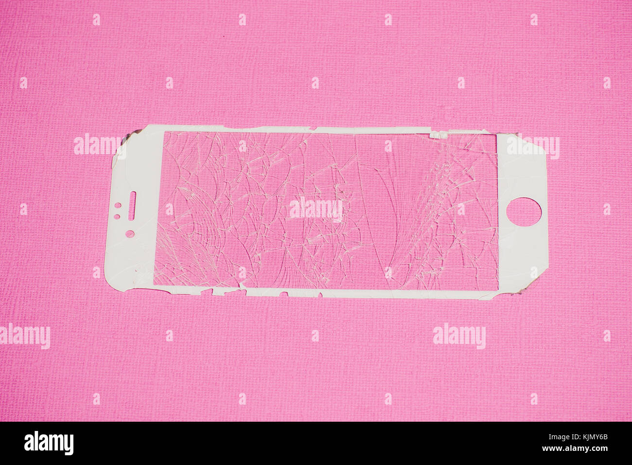 Modern mobile smartphone with broken screen color Stock Photo - Alamy