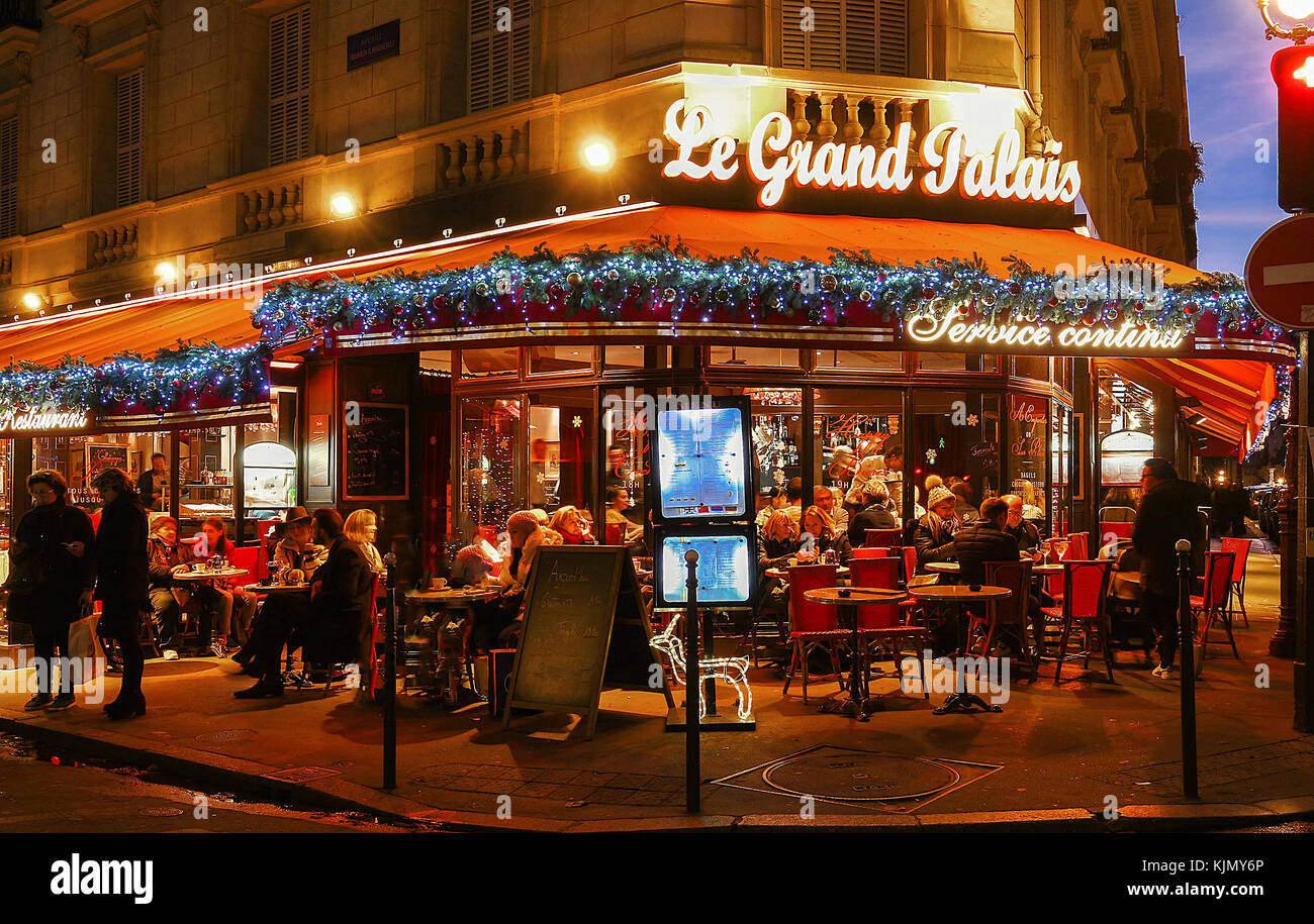 The Grand Palais cafe located near Grand Palace in Paris, France Stock ...