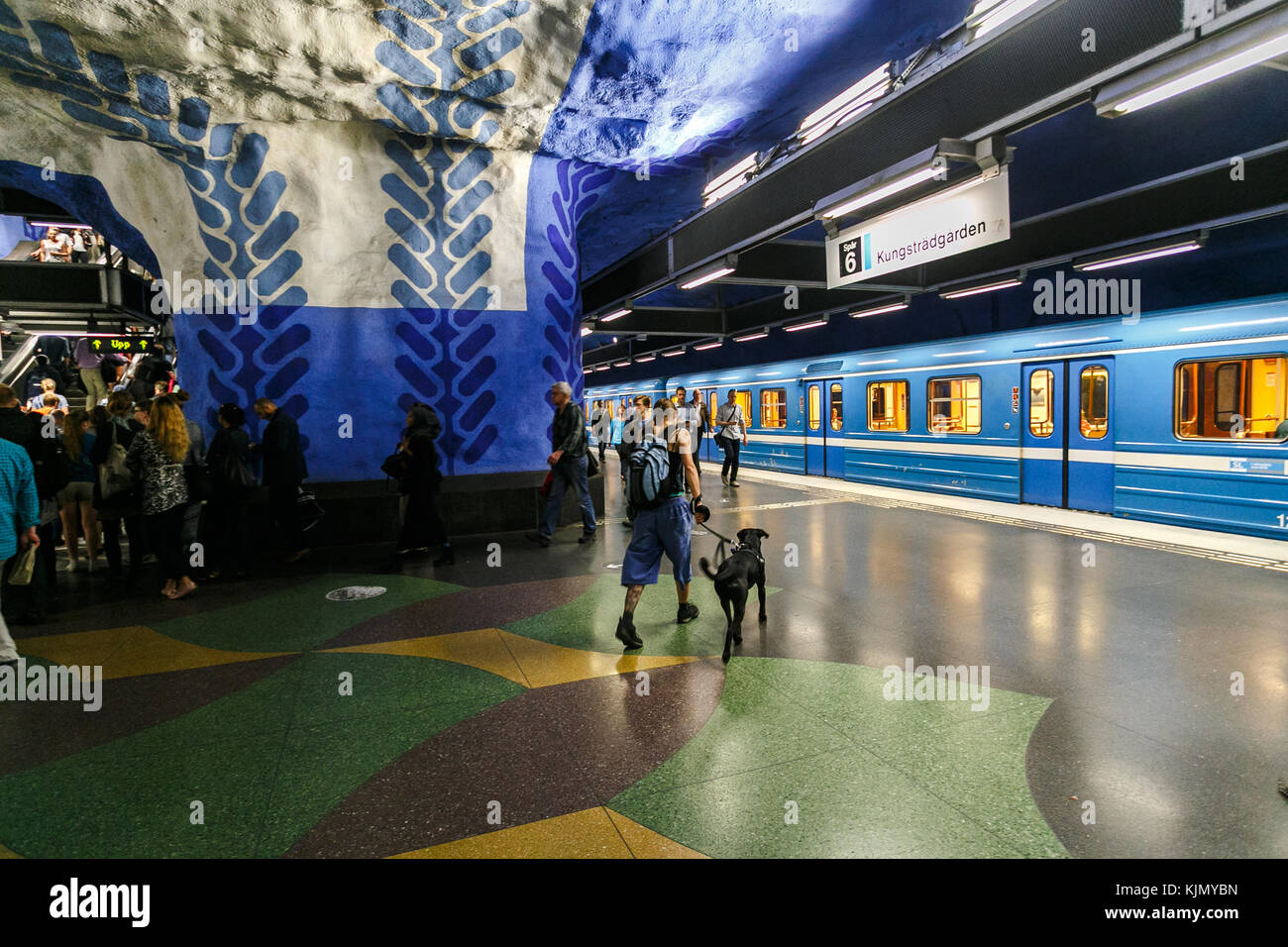STOCKHOLM, SWEDEN - MARCH 10, 2017. Stockholm underground metro station ...