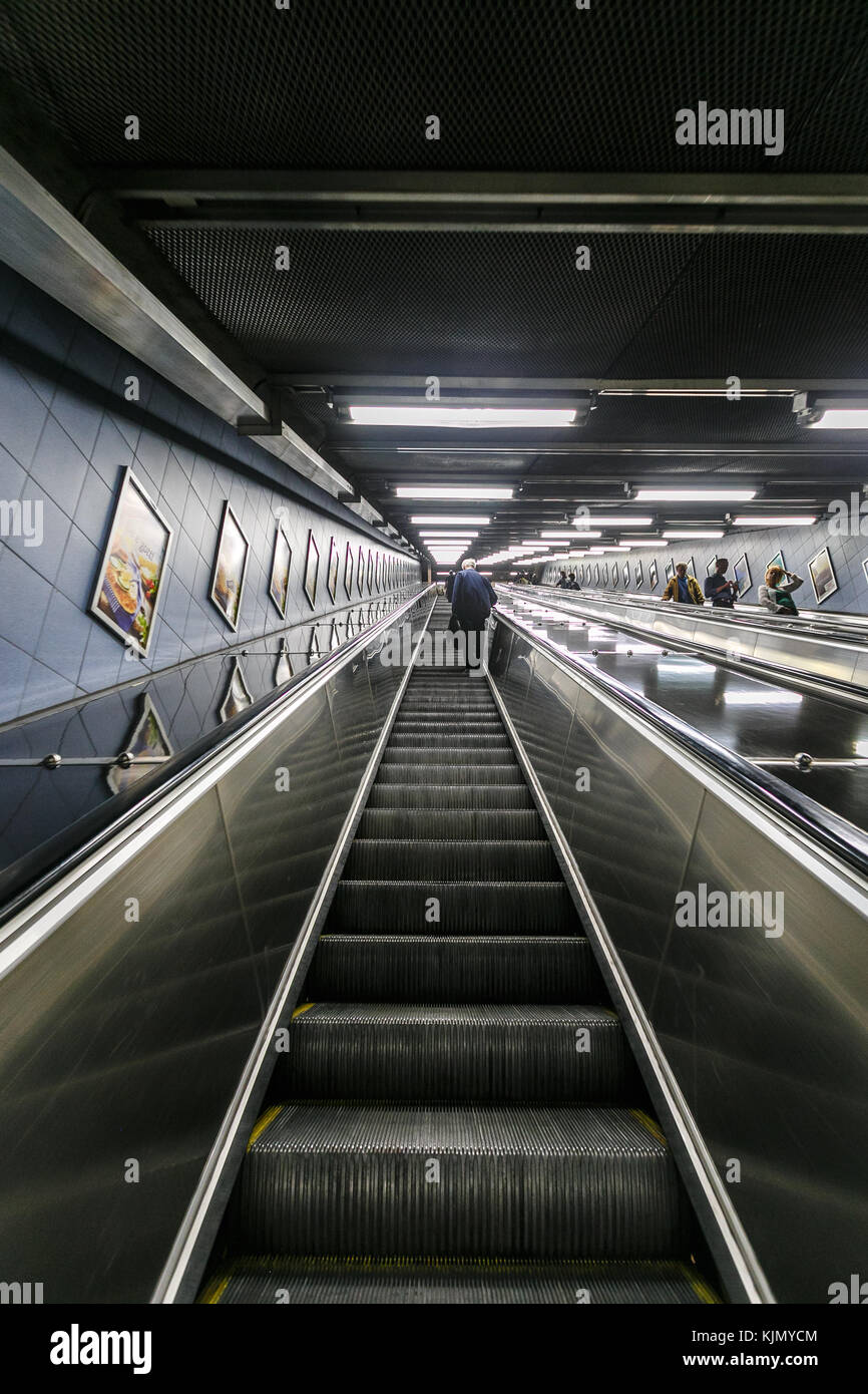 STOCKHOLM, SWEDEN - MARCH 10, 2017. Stockholm underground metro station ...
