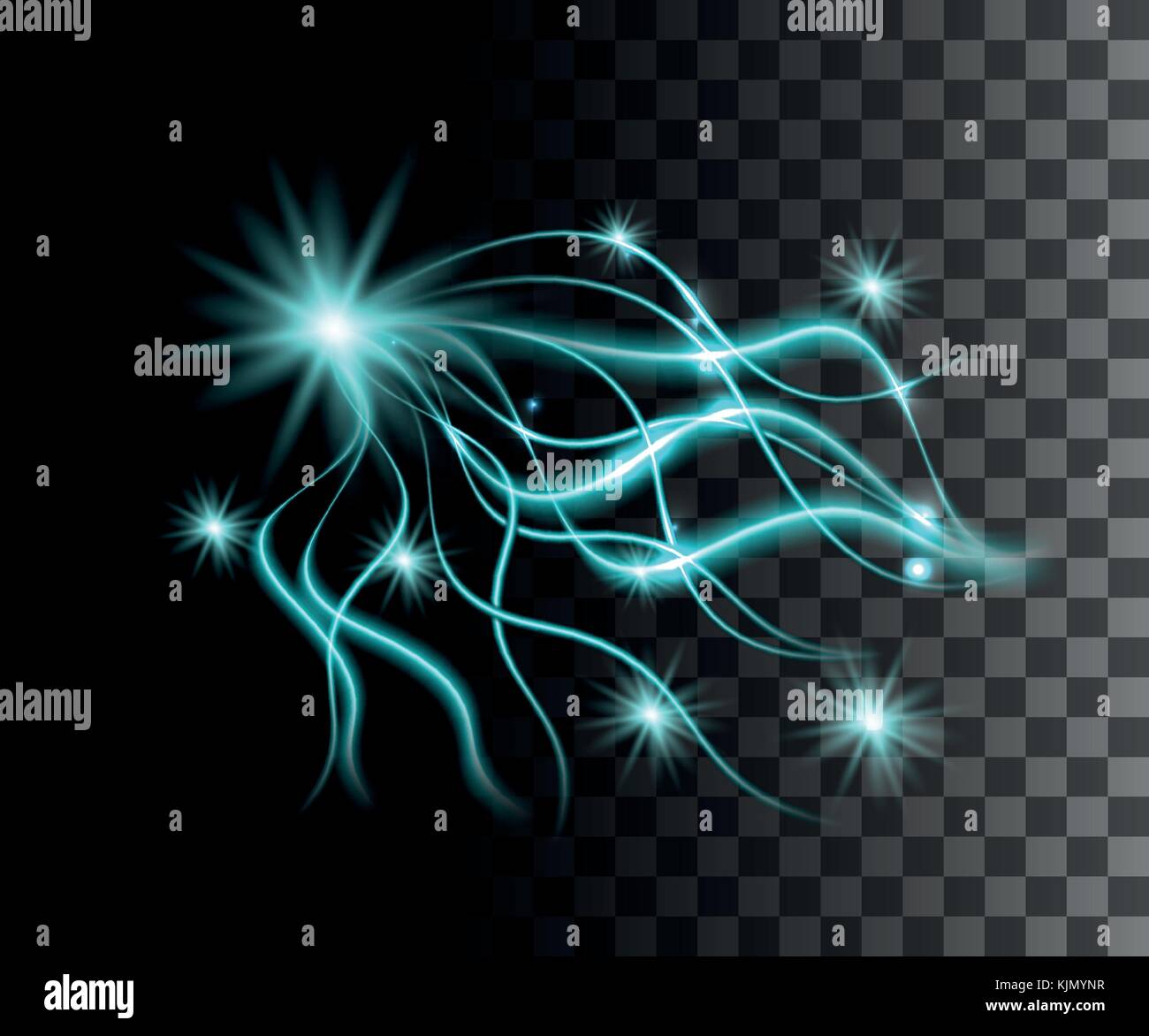 Glow isolated blue transparent effect, lens flare, explosion, glitter ...