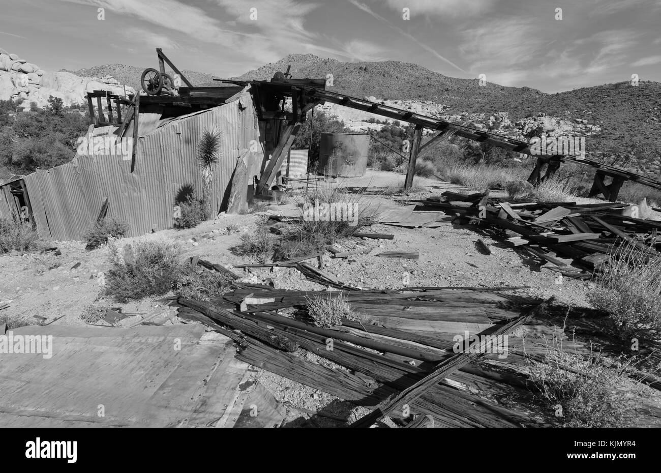 A Rotting gold mill at the Joshua Tree National park Stock Photo - Alamy