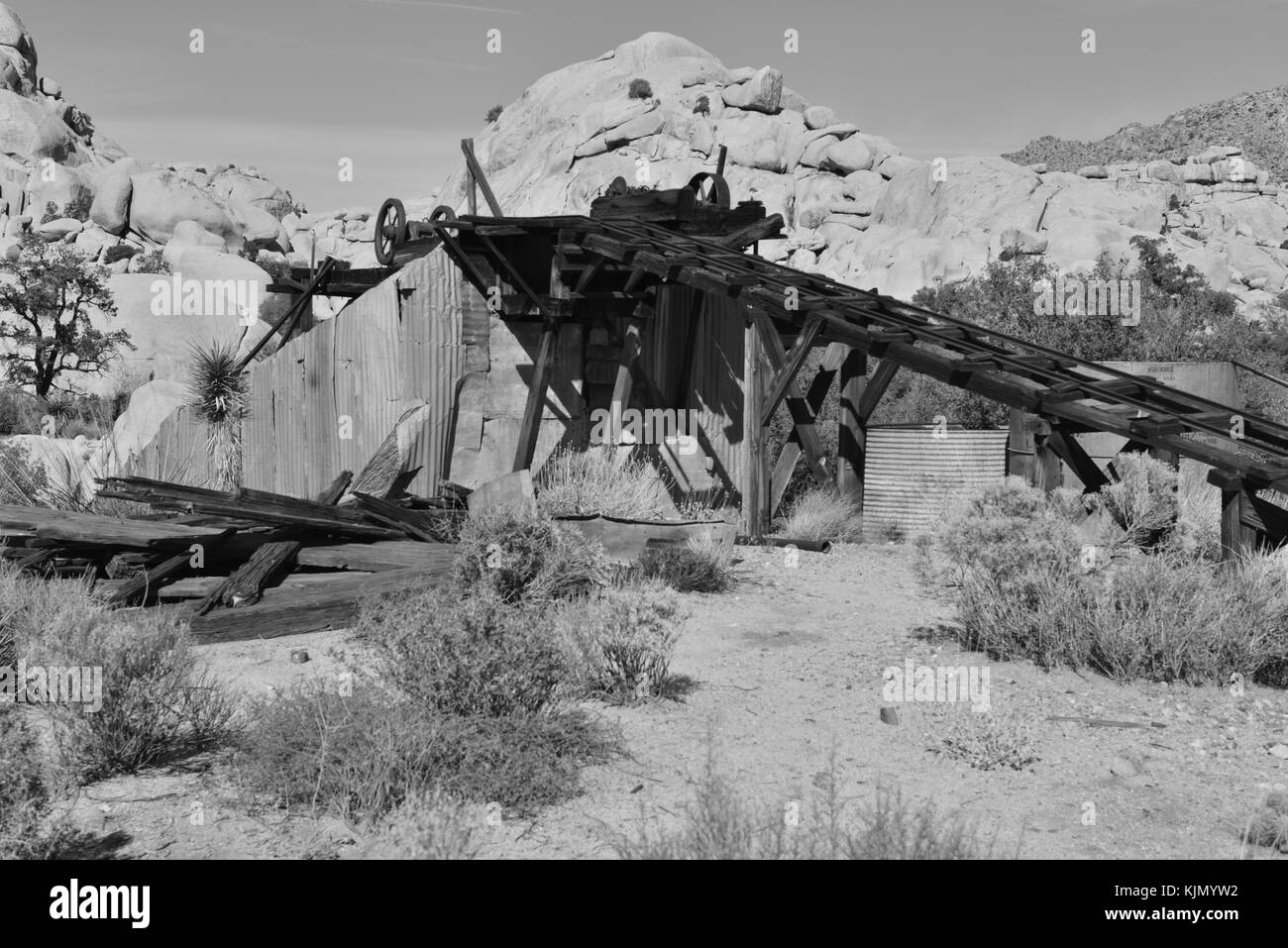 A Rotting gold mill at the Joshua Tree National park Stock Photo - Alamy
