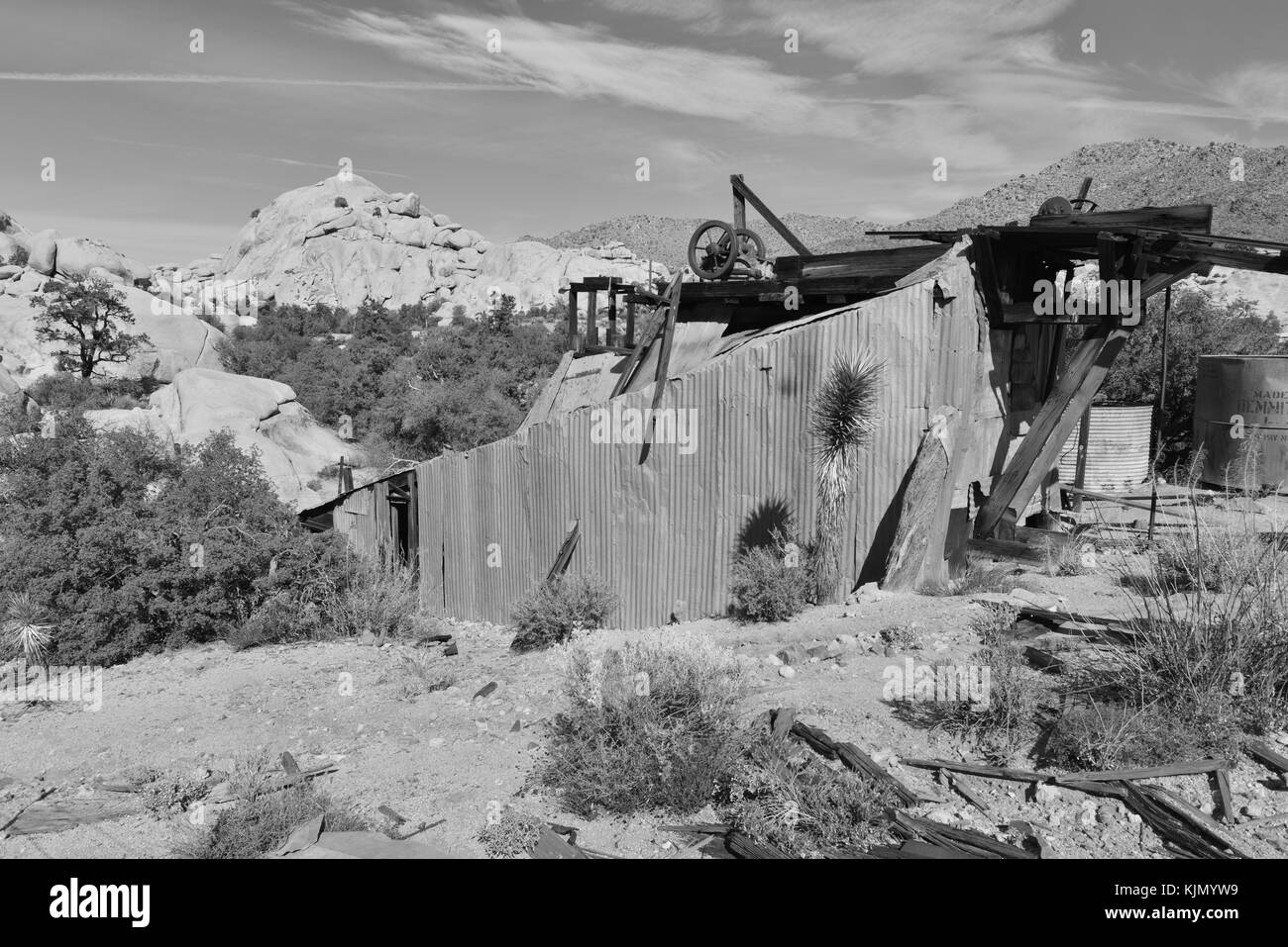 A Rotting gold mill at the Joshua Tree National park Stock Photo - Alamy