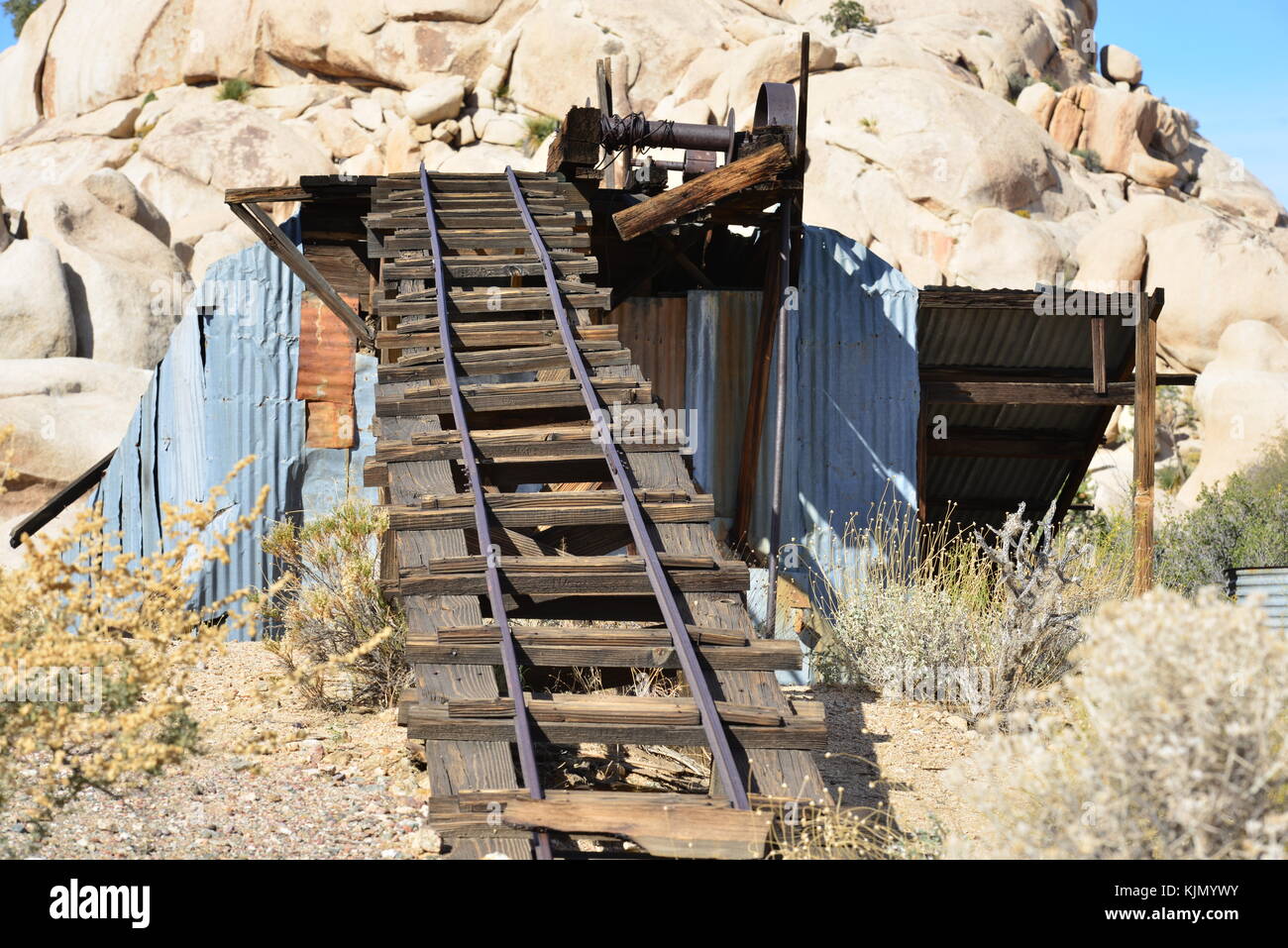 A Rotting gold mill at the Joshua Tree National park Stock Photo - Alamy