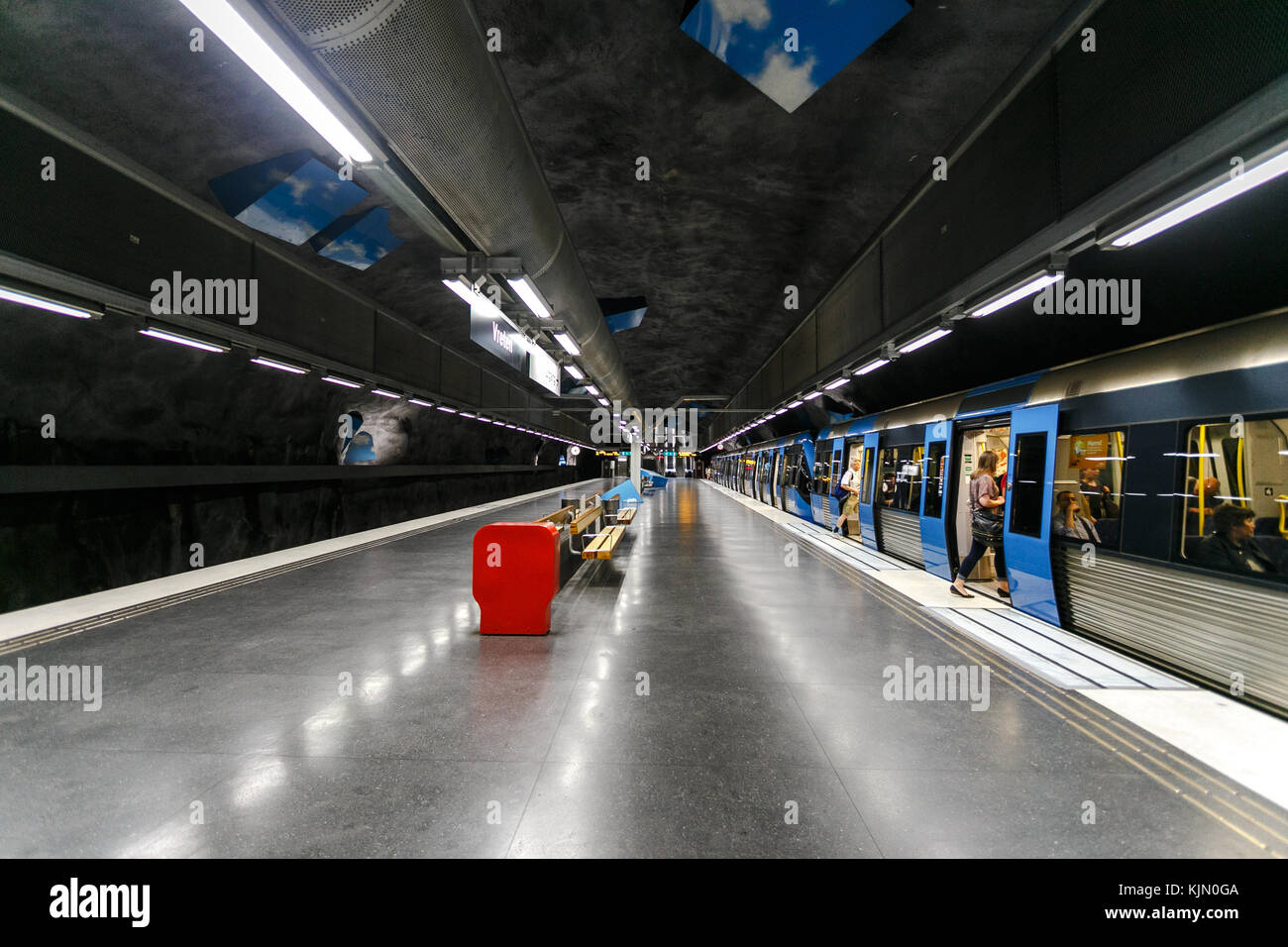 STOCKHOLM, SWEDEN - 22nd of May, 2014. Stockholm subway, Sweden ...