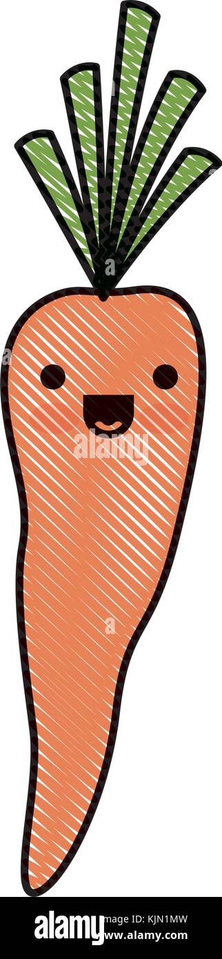 Kawaii carrot Stock Vector Images - Alamy
