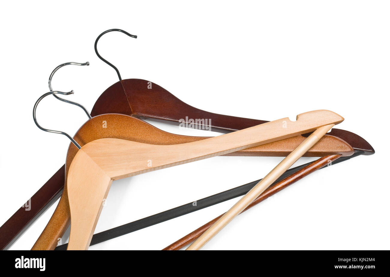 Hangers isolated on the white background with clipping path Stock Photo ...