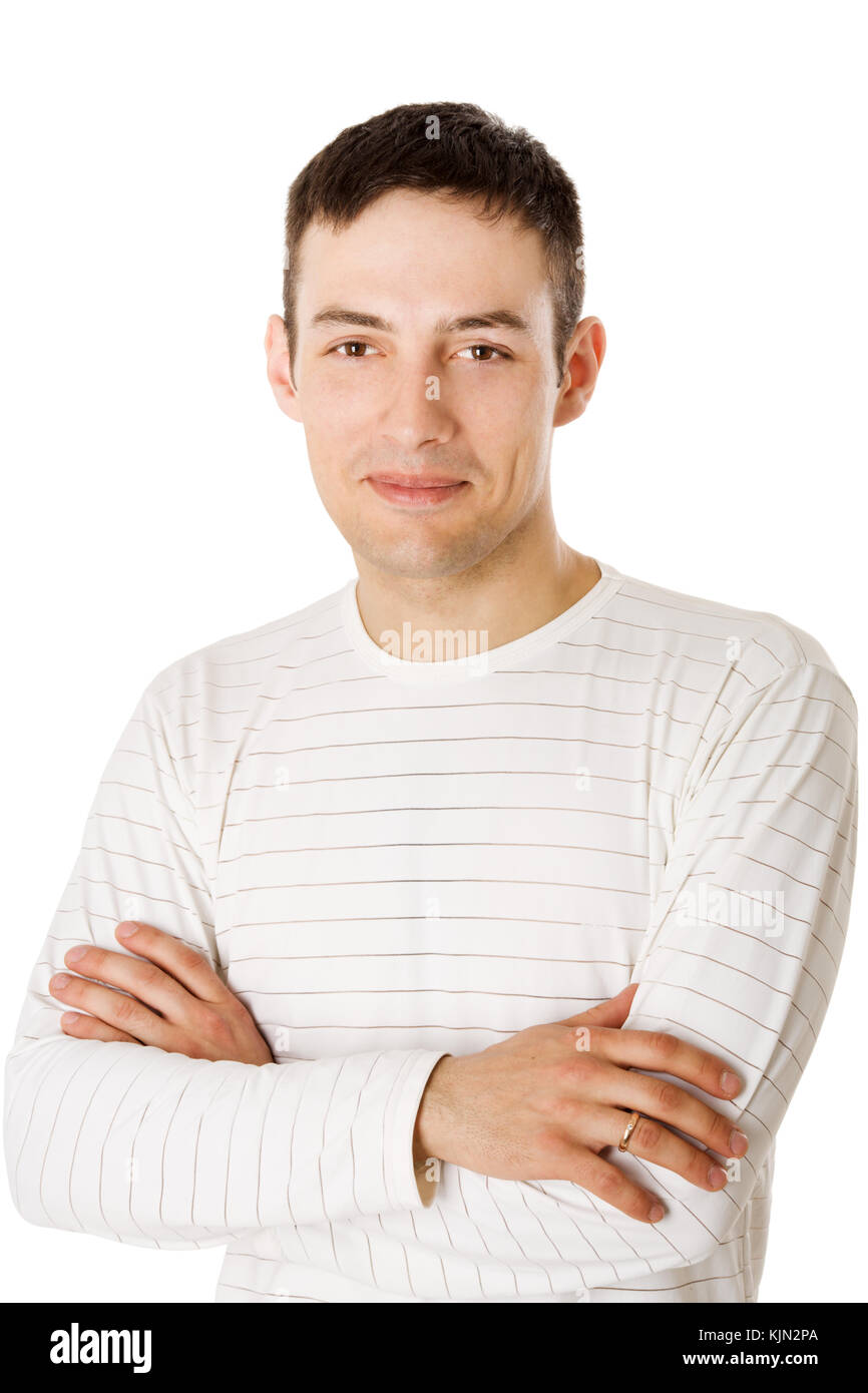 Closeup portrait of young man isolated on white Stock Photo - Alamy
