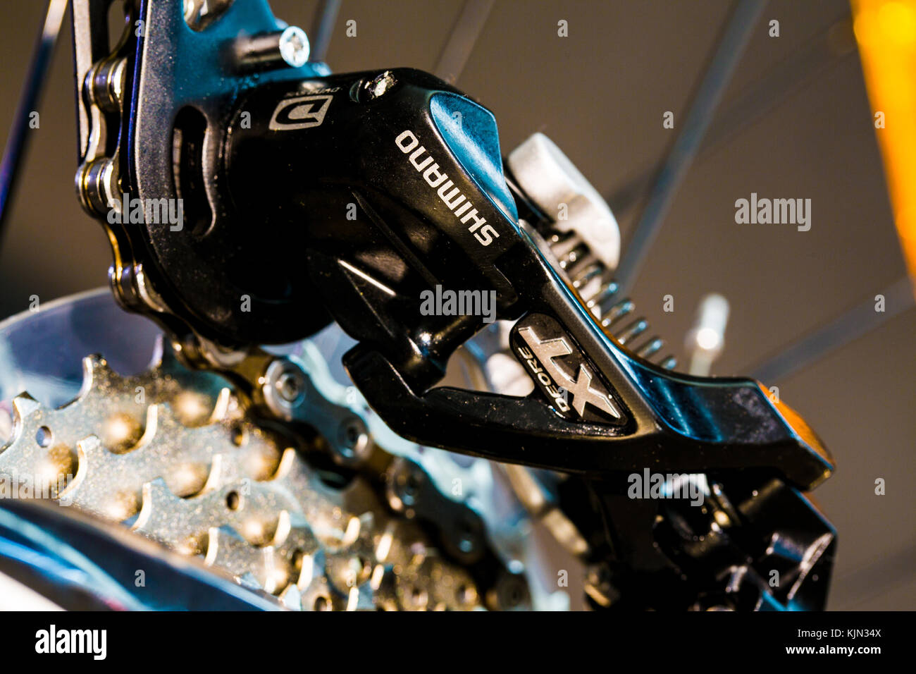 BERLIN, GERMANY - June 06, 2016: Details of the mountain bike MTB ...