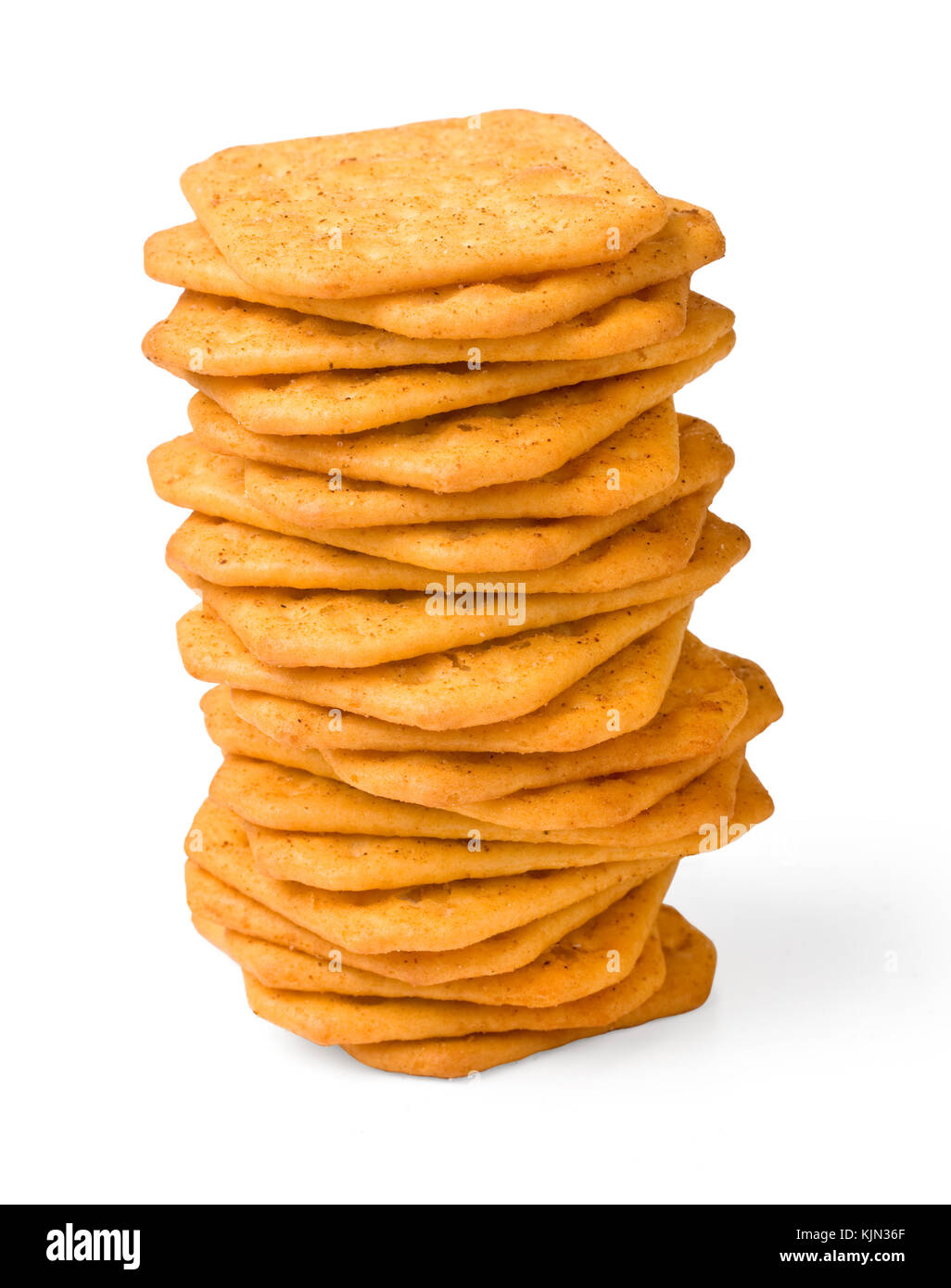 Salty Crackers on white background With clipping path Stock Photo - Alamy