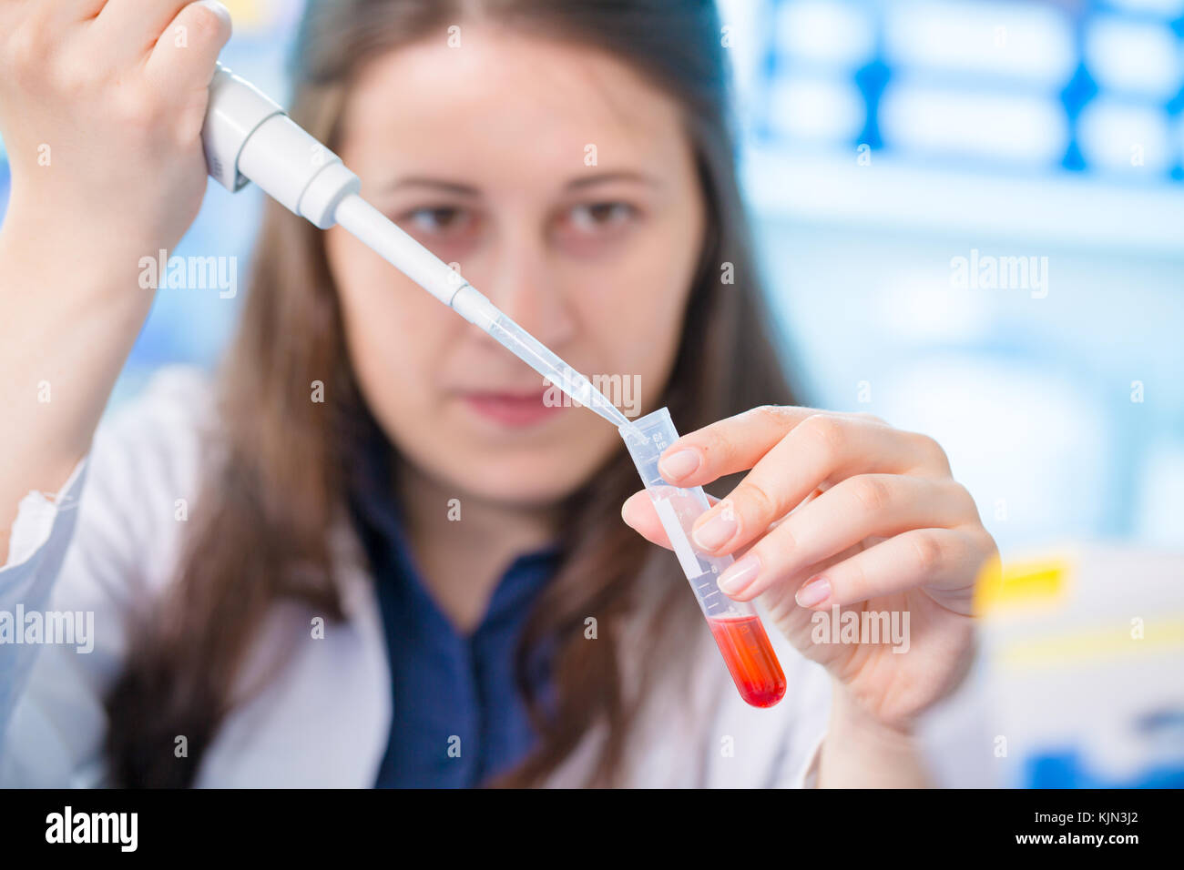Young female technician in genetic laboratory with PCR Stock Photo - Alamy