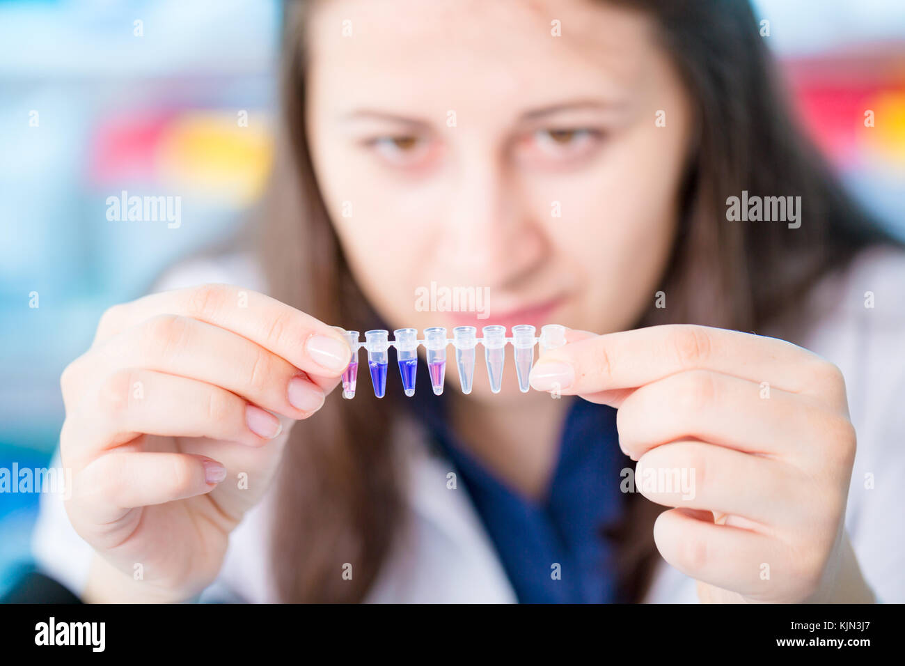 Young female technician in genetic laboratory with PCR Stock Photo - Alamy