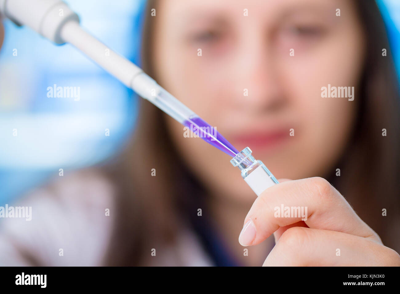 Young female technician in genetic laboratory with PCR Stock Photo - Alamy