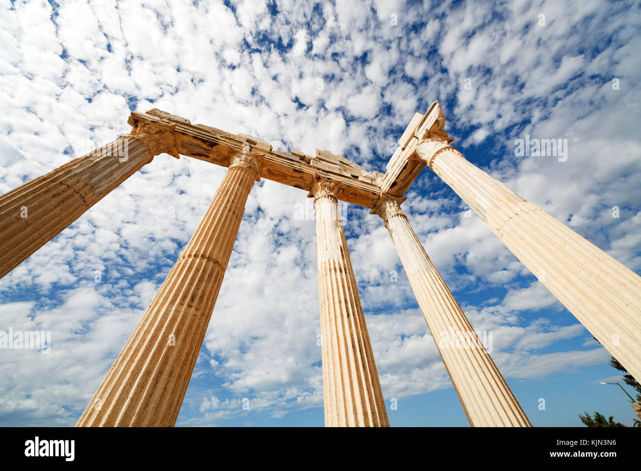 Columns of an ancient Greek temple, ruins Stock Photo - Alamy