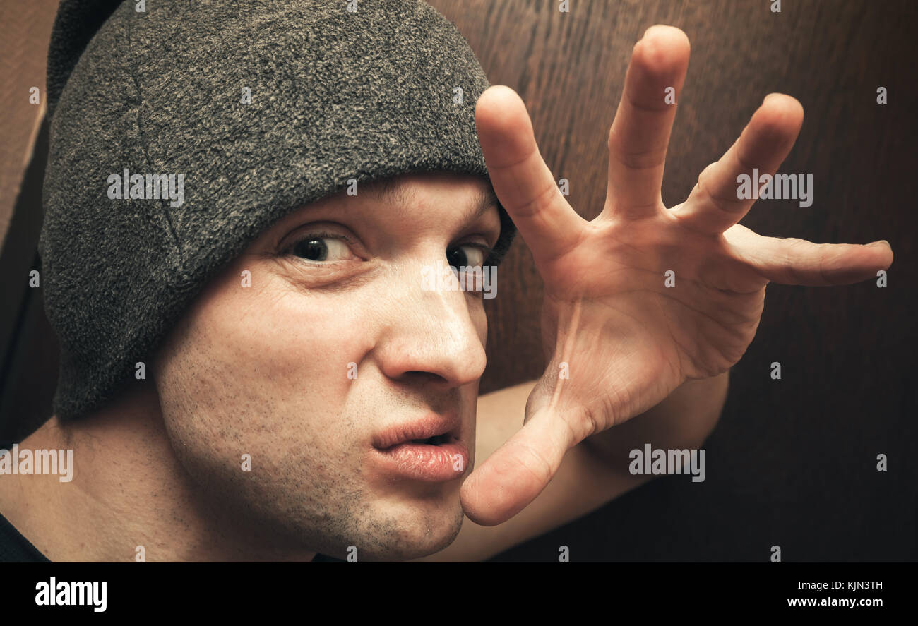 White man with aggressive face hi-res stock photography and images - Alamy