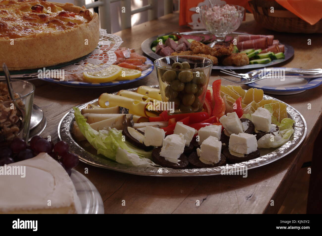 Different kinds of foods on the table as a still-life Stock Photo - Alamy