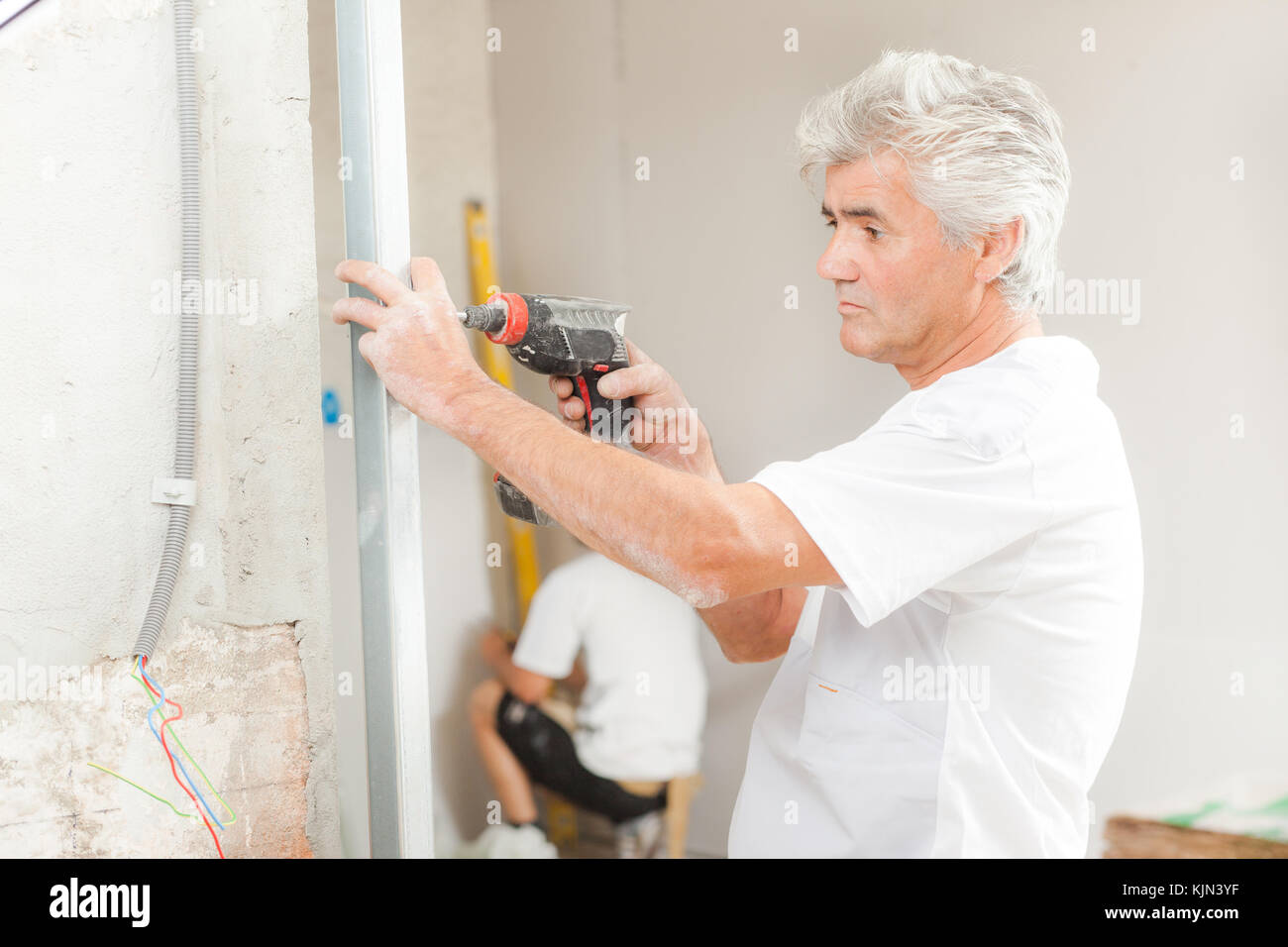 drilling the framework Stock Photo - Alamy