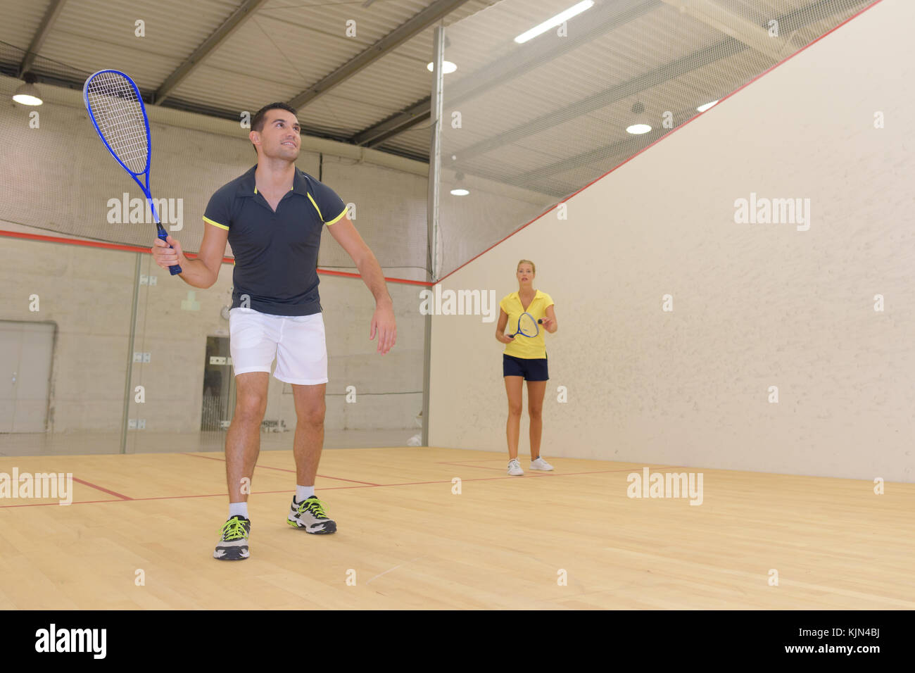Squash game wall hi-res stock photography and images - Alamy