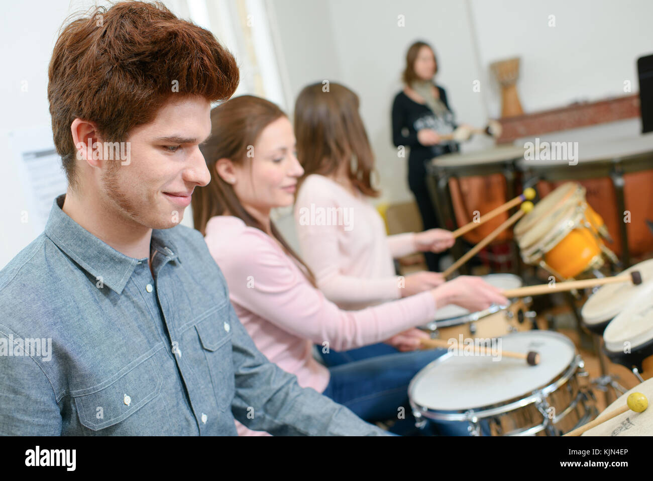 Percussion lesson hi-res stock photography and images - Alamy