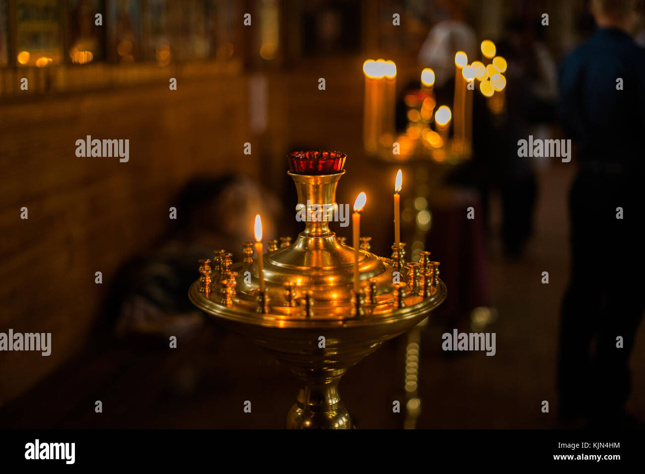 Interior Of Belarussian Orthodox Church In Easter In Gomel, Belarus ...