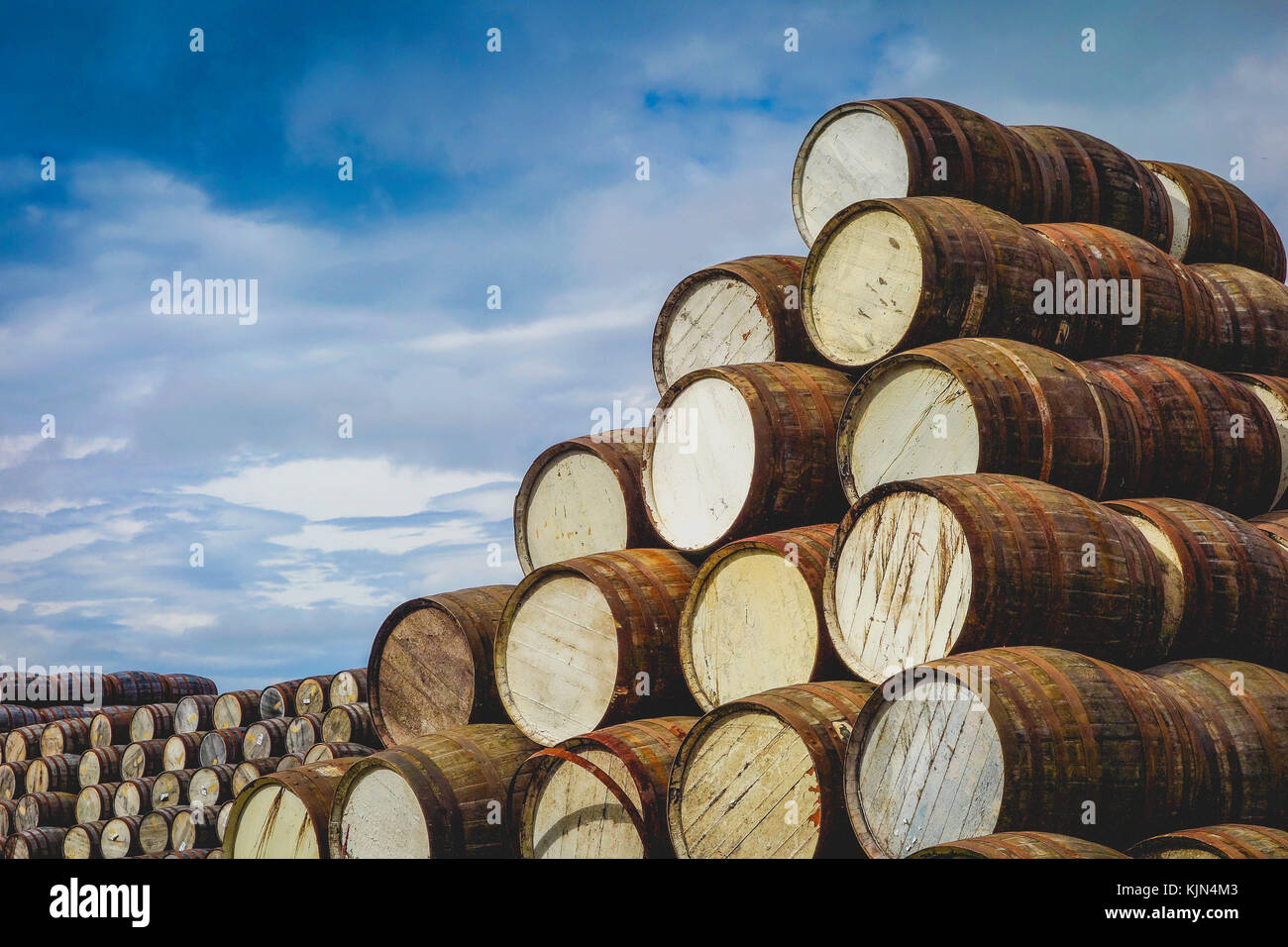 Scotch Whisky Barrels at Cooperage, Craigellachie, Scotland Stock Photo ...
