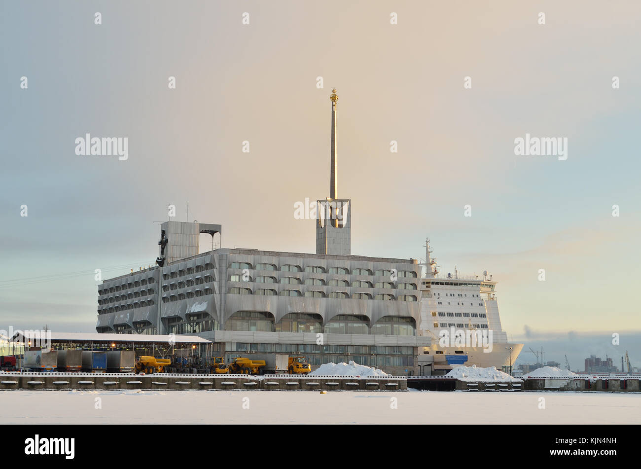 The marine station is a beautiful architectural structure Stock Photo ...