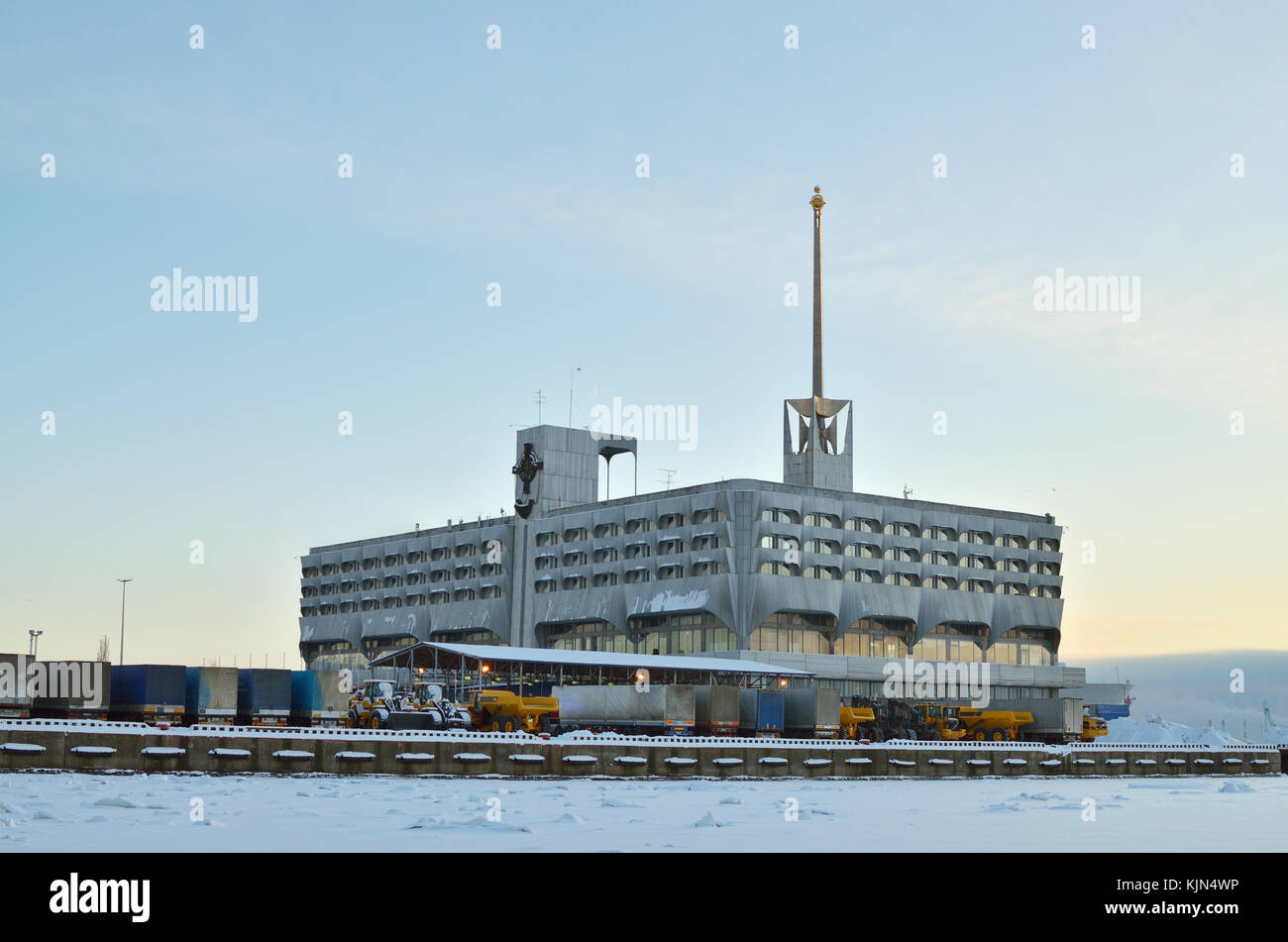 The marine station is a beautiful architectural structure Stock Photo ...