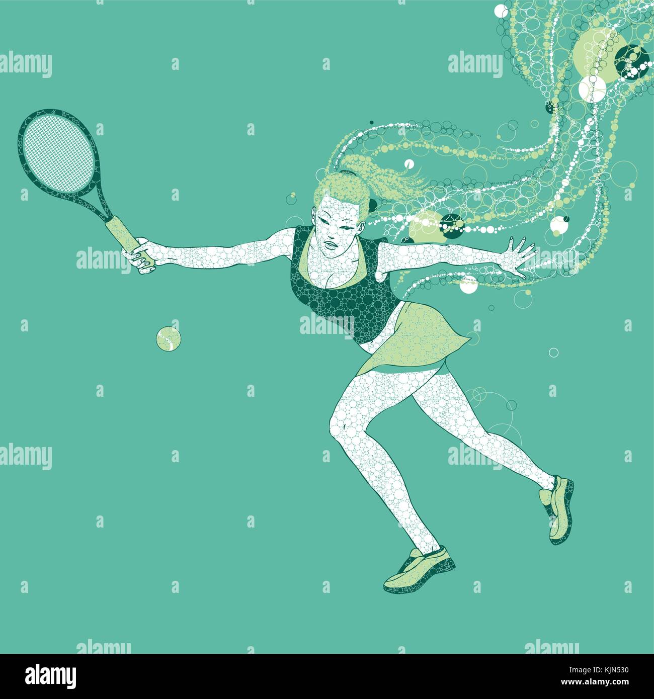 Tennis player with a graphics trail Stock Vector Image & Art - Alamy